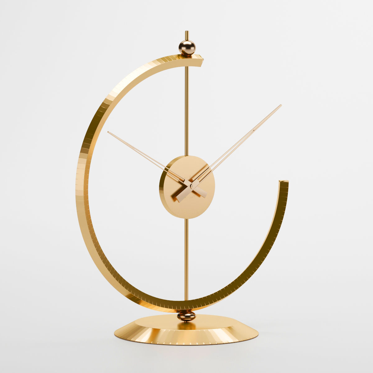 Tabletop Linear Metal Clock 3D model | CGTrader