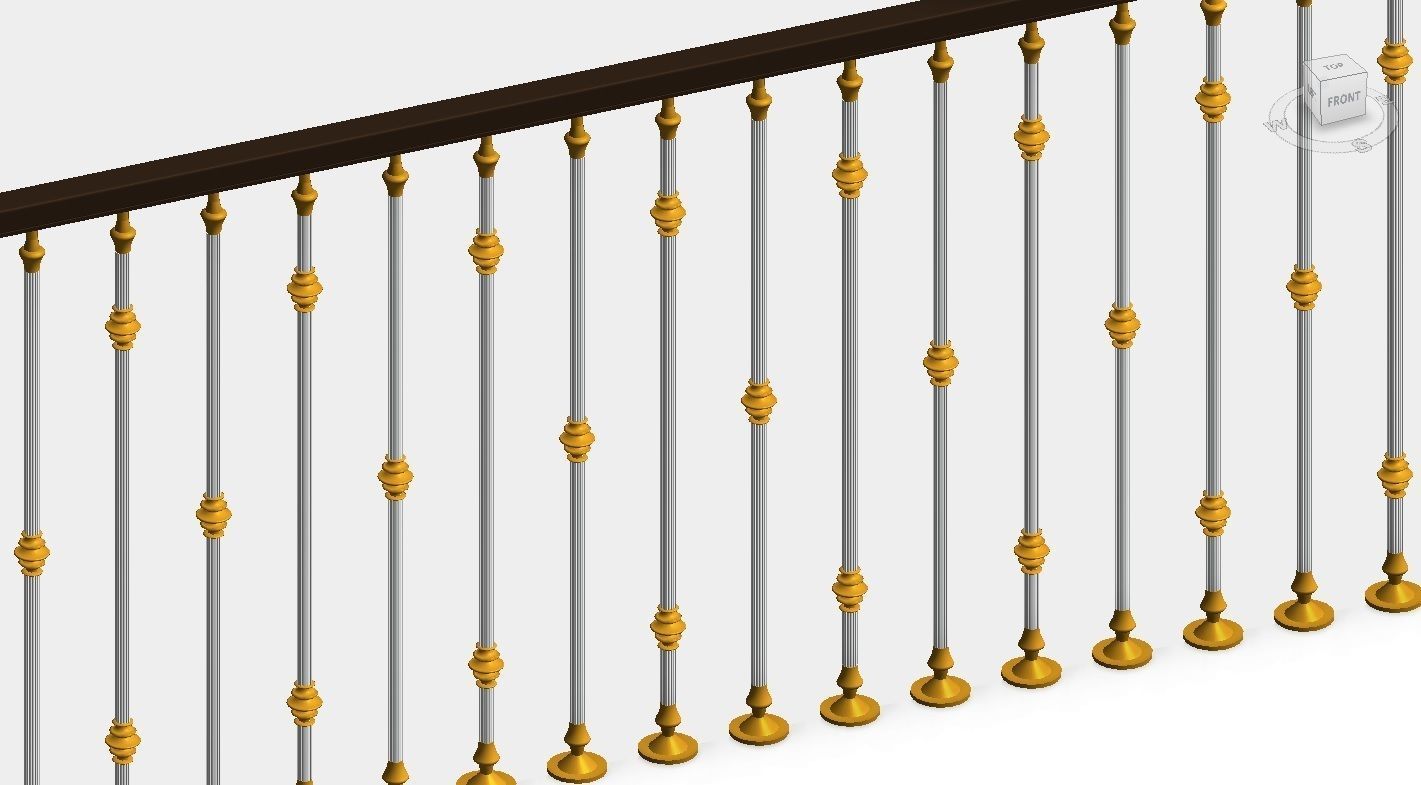Classic Railing Revit Family type 009 3D model | CGTrader