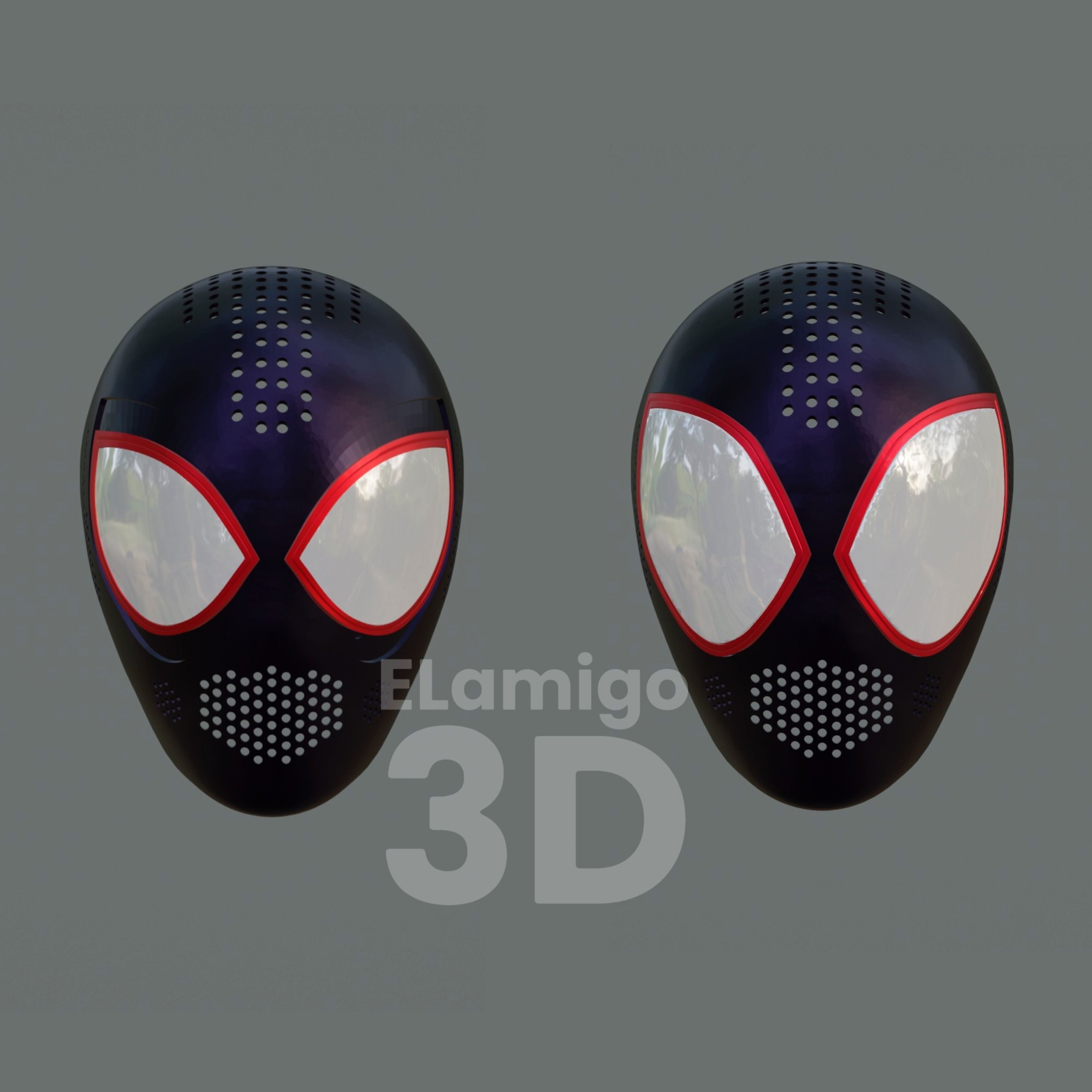 Spiderman Miles Morales Faceshell 3D model 3D printable | CGTrader