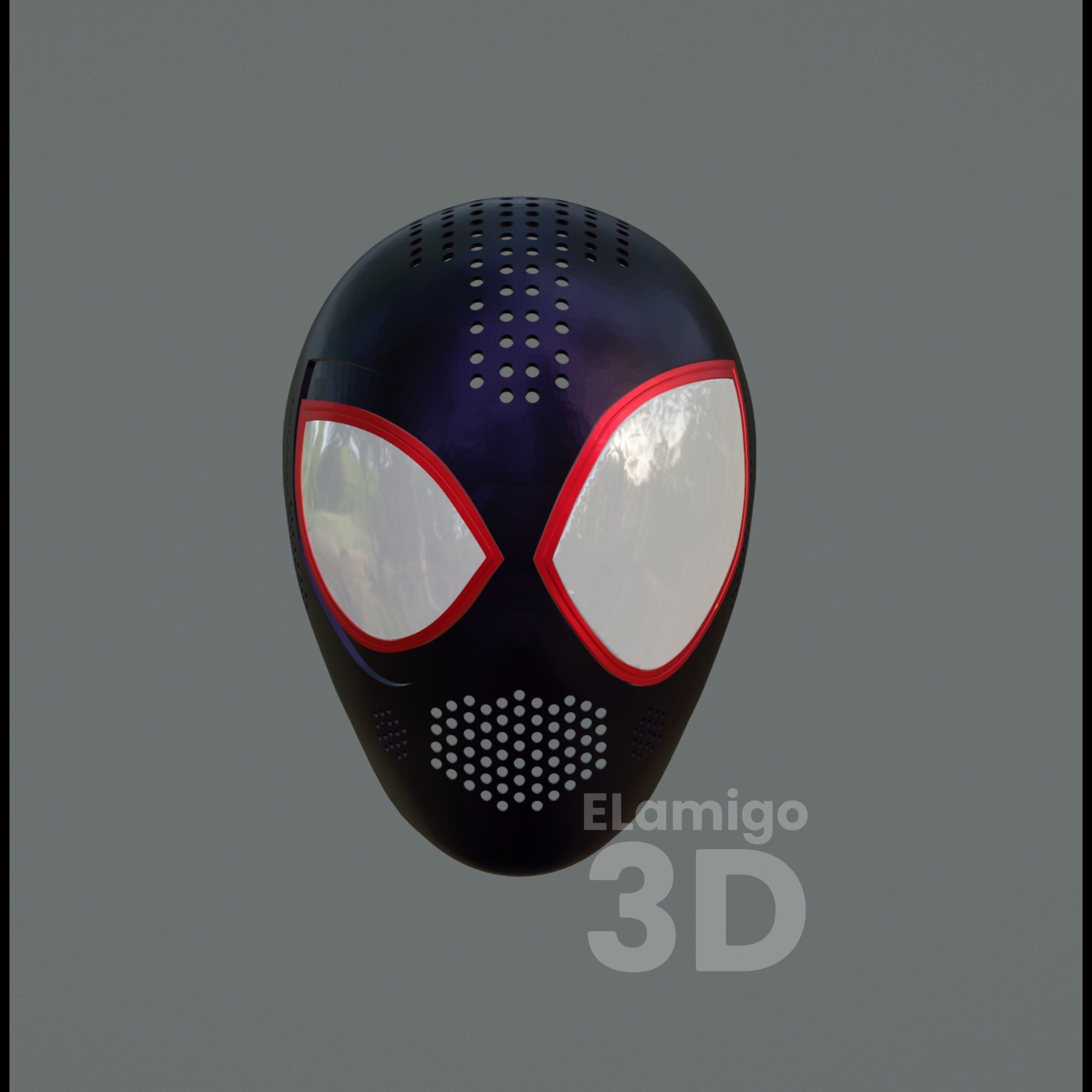Spiderman Miles Morales Faceshell 3D model 3D printable | CGTrader