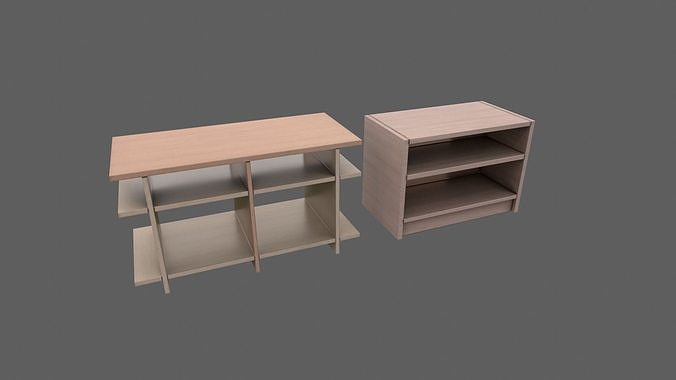 3D model TV stands VR / AR / low-poly | CGTrader