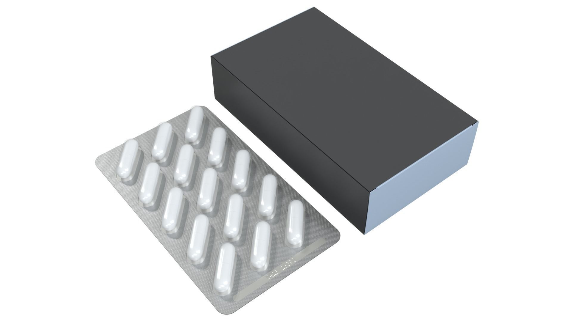 Capsule Blister card 3D model and 3D mockup 3D model | CGTrader