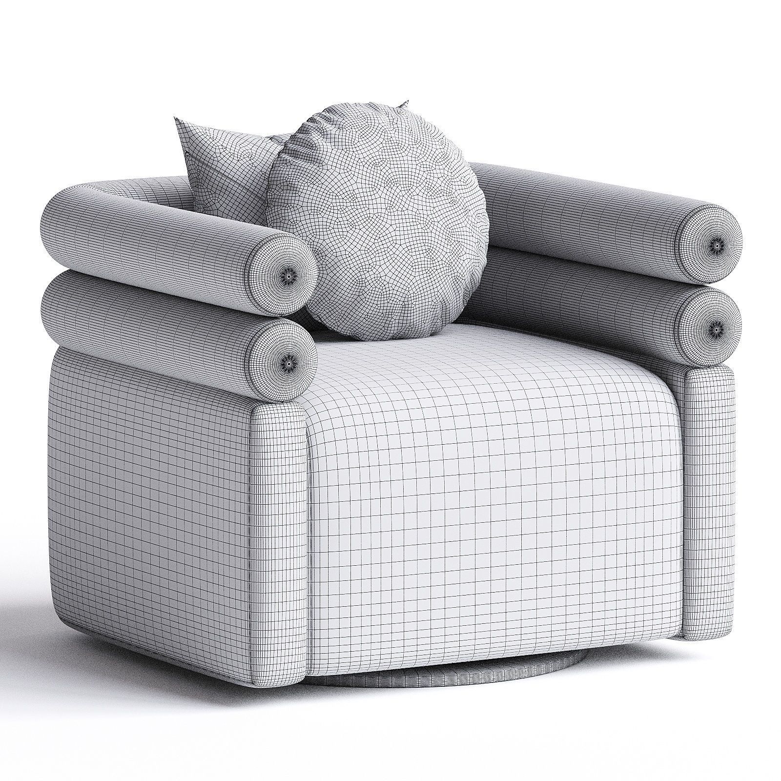 armchair silindro 4 3D model | CGTrader