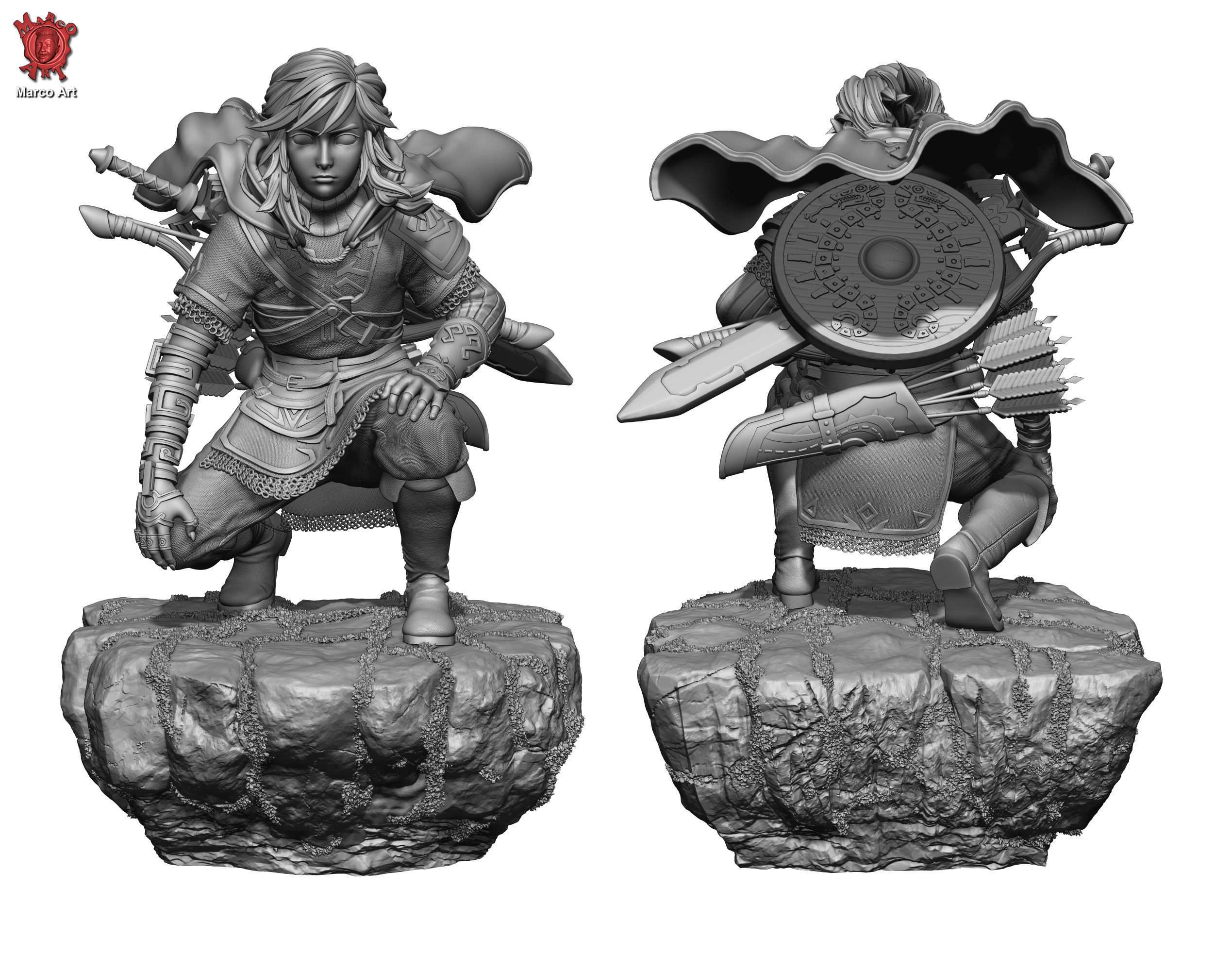 The Legend of Zelda Link 3D file 3D model 3D printable | CGTrader