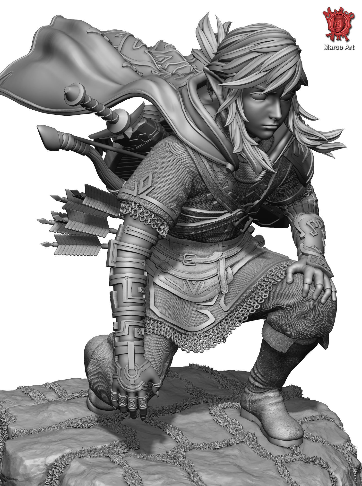The Legend of Zelda Link 3D file 3D model 3D printable | CGTrader