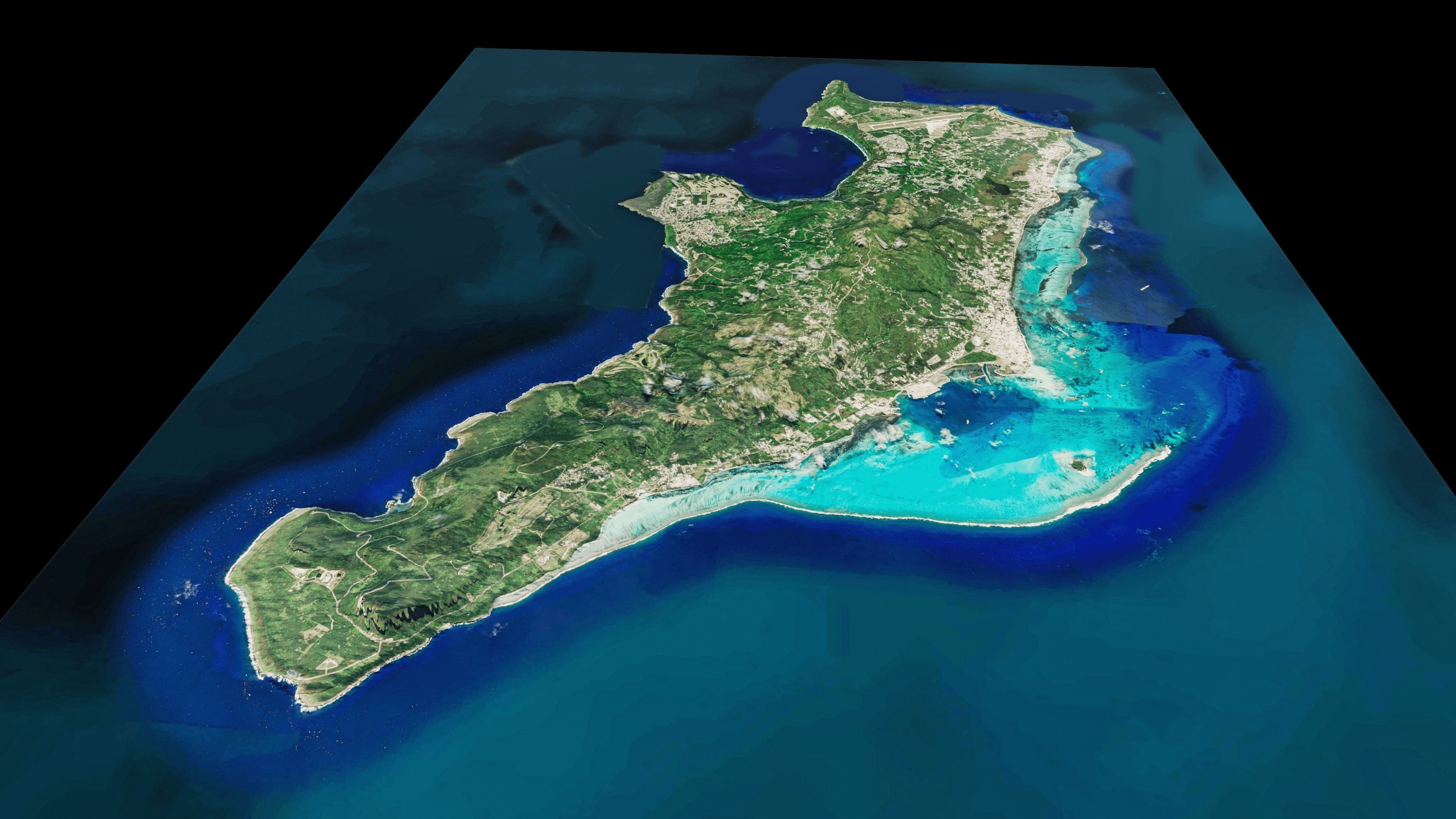 Saipan island 3d Model Terrain 3D model | CGTrader