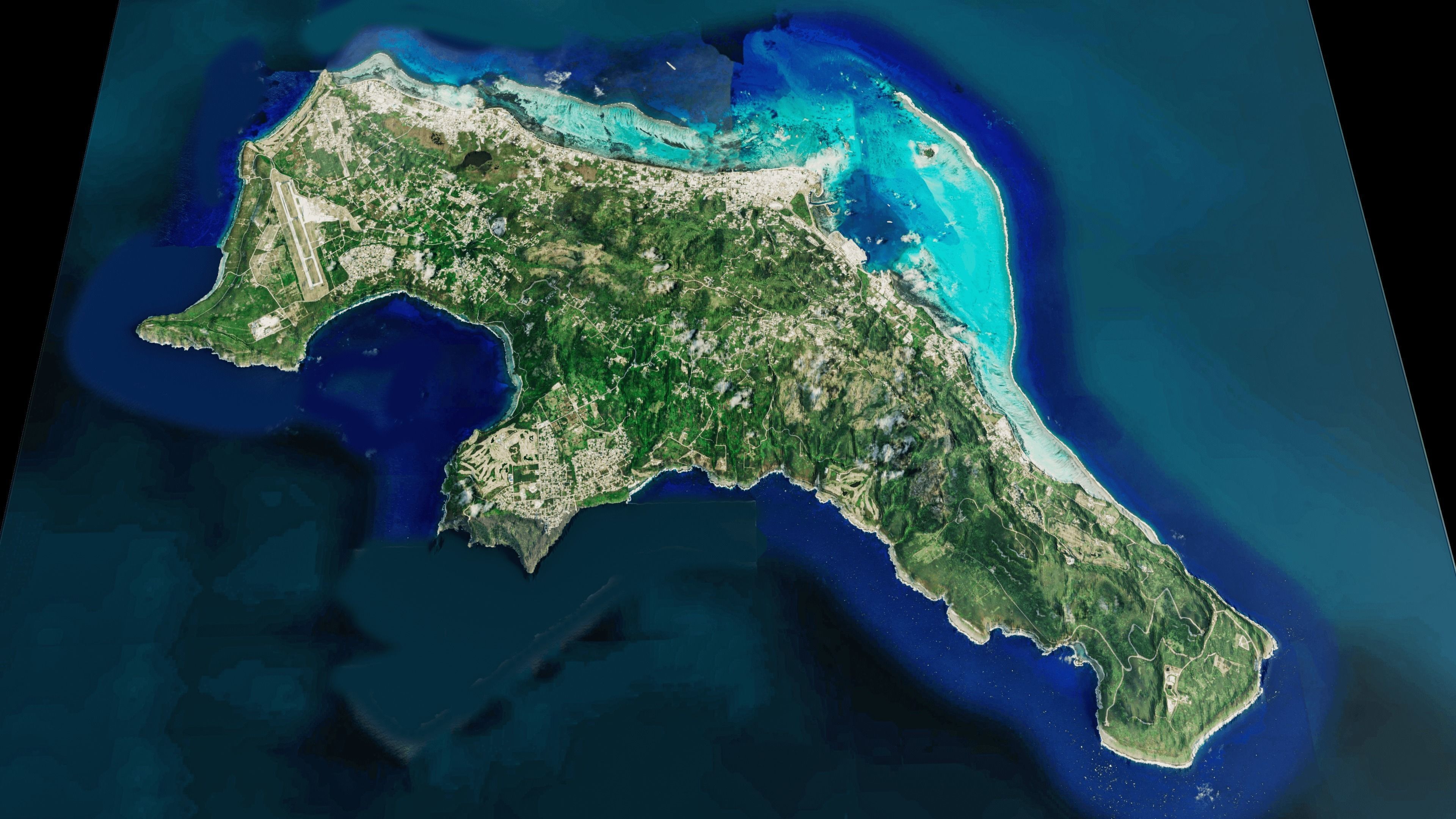 Saipan island 3d Model Terrain 3D model | CGTrader