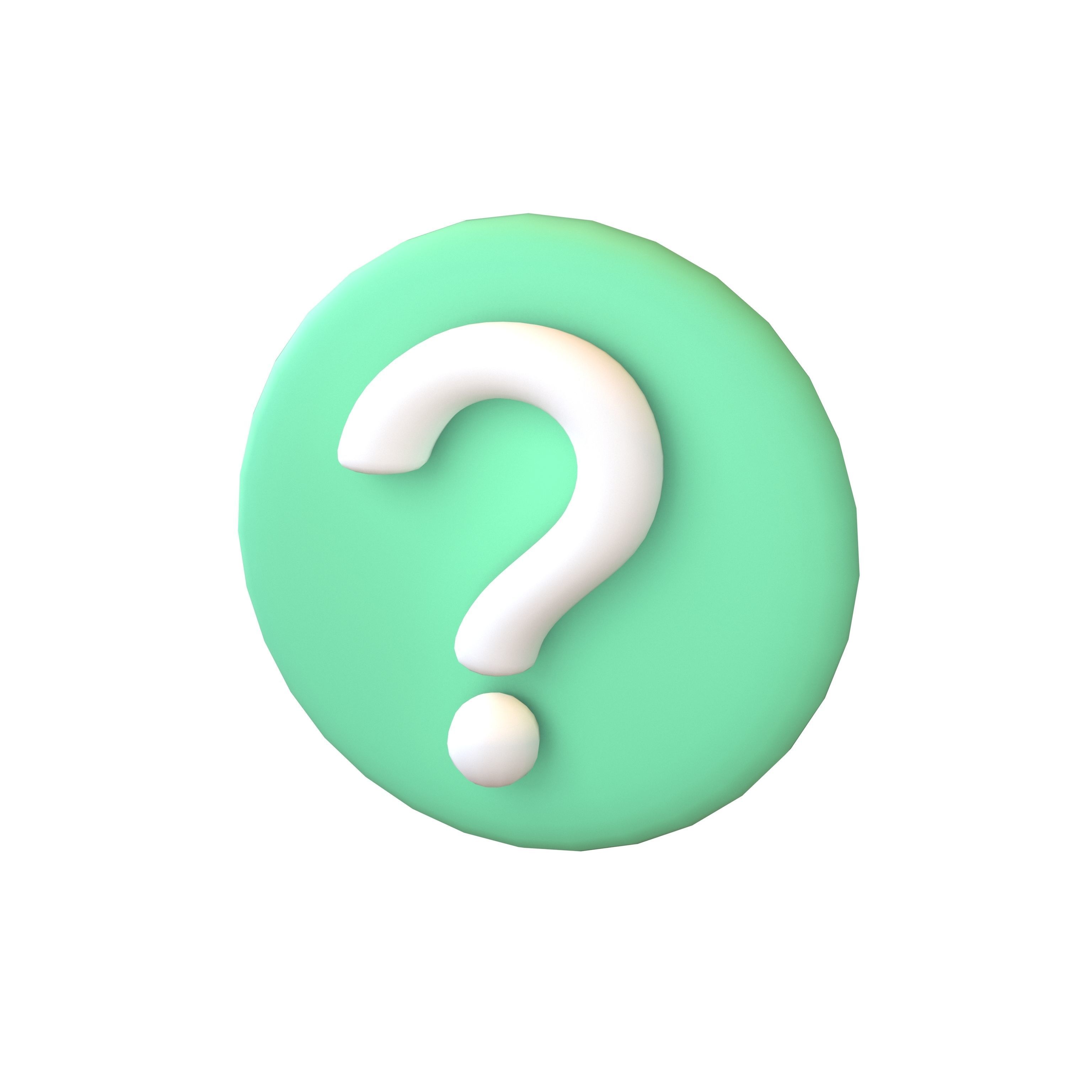 3D model Question Mark Speech bubble V1 002 VR / AR / low-poly | CGTrader