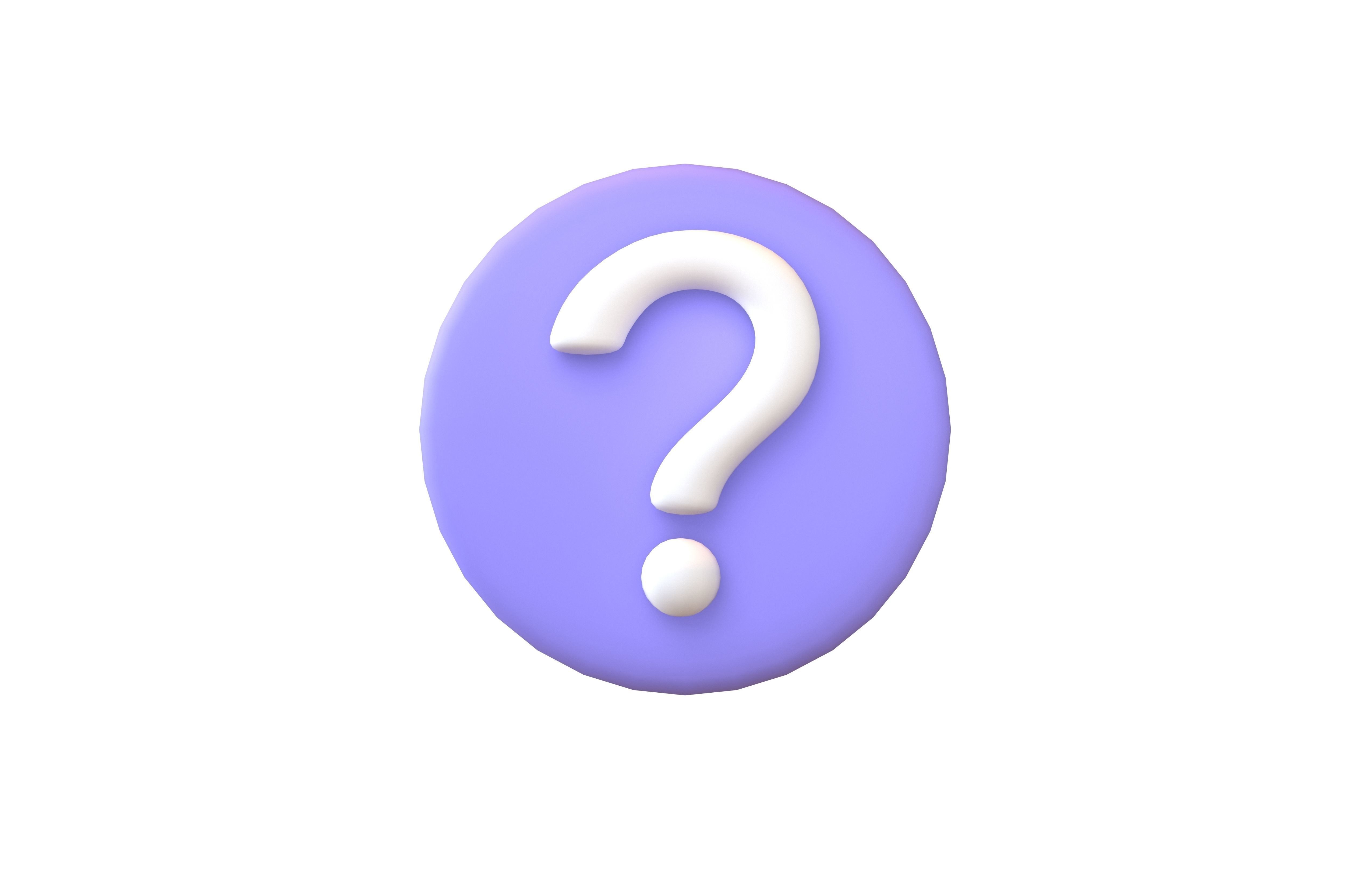 3D model Question Mark Speech bubble V1 003 VR / AR / low-poly | CGTrader
