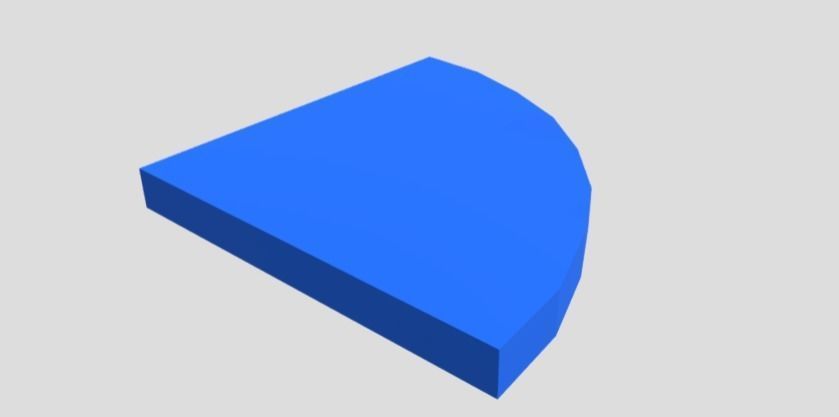 Quater Circle free 3D model 3D printable | CGTrader