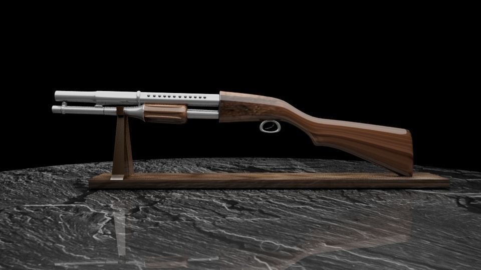 3D model Low poly Shotgun VR / AR / low-poly | CGTrader