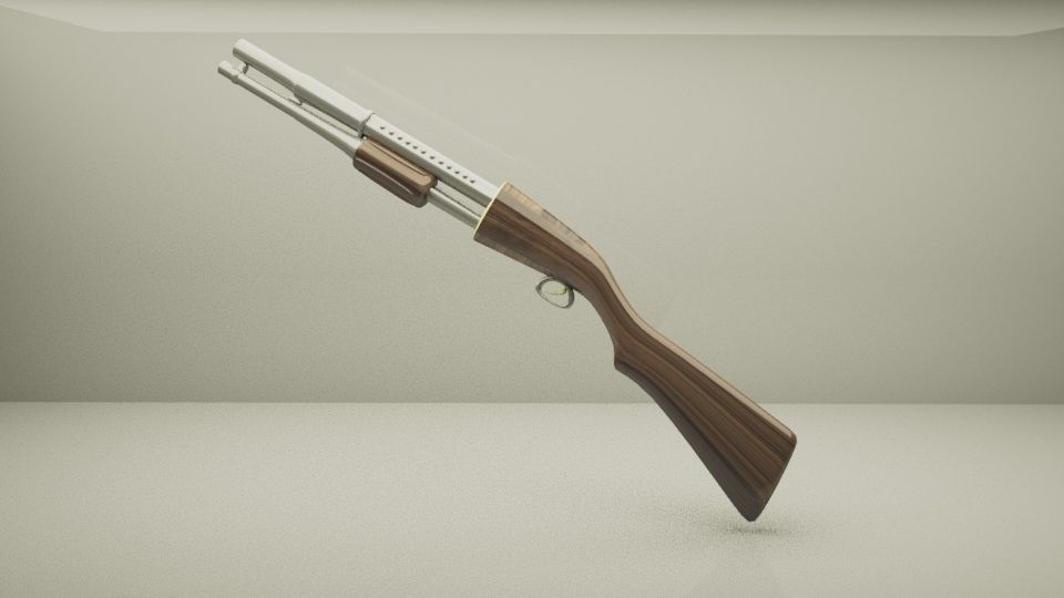 3D model Low poly Shotgun VR / AR / low-poly | CGTrader