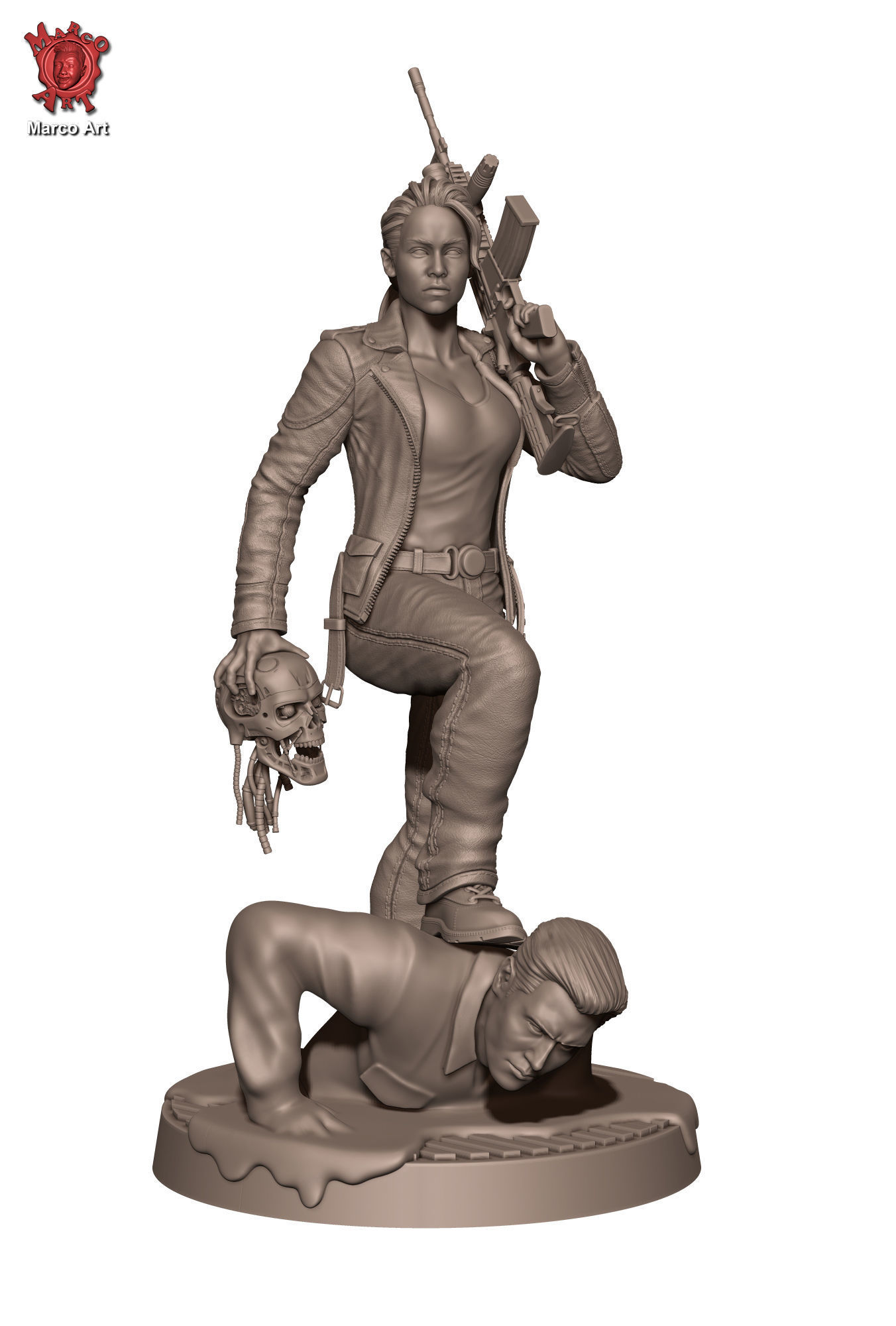 Terminator Sarah Connor 3D file 3D print model 3D model 3D printable ...