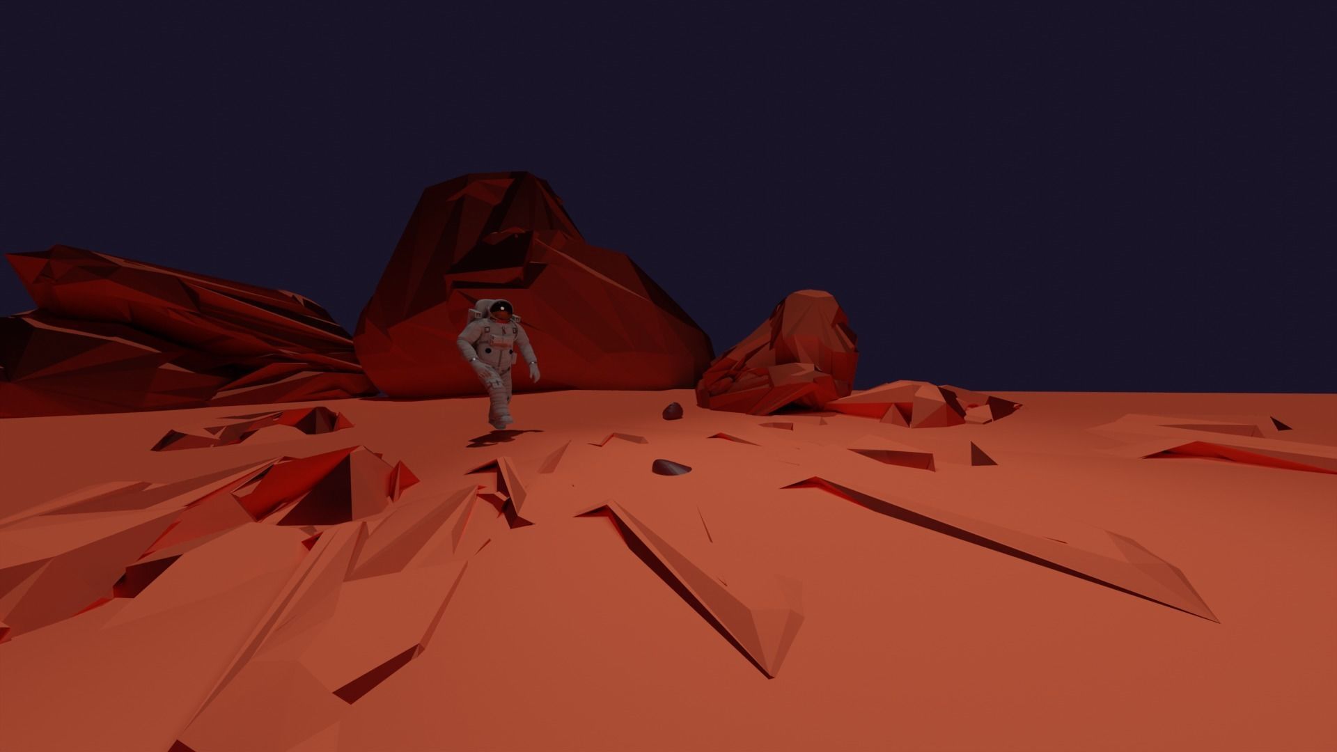 Mars Terrain and Astronaut Animation 3D model | CGTrader