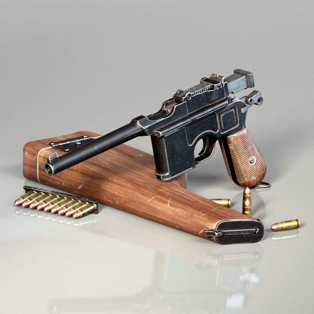 3D model Mauser C96 Pistol Low Poly Game Model VR / AR / low-poly | CGTrader