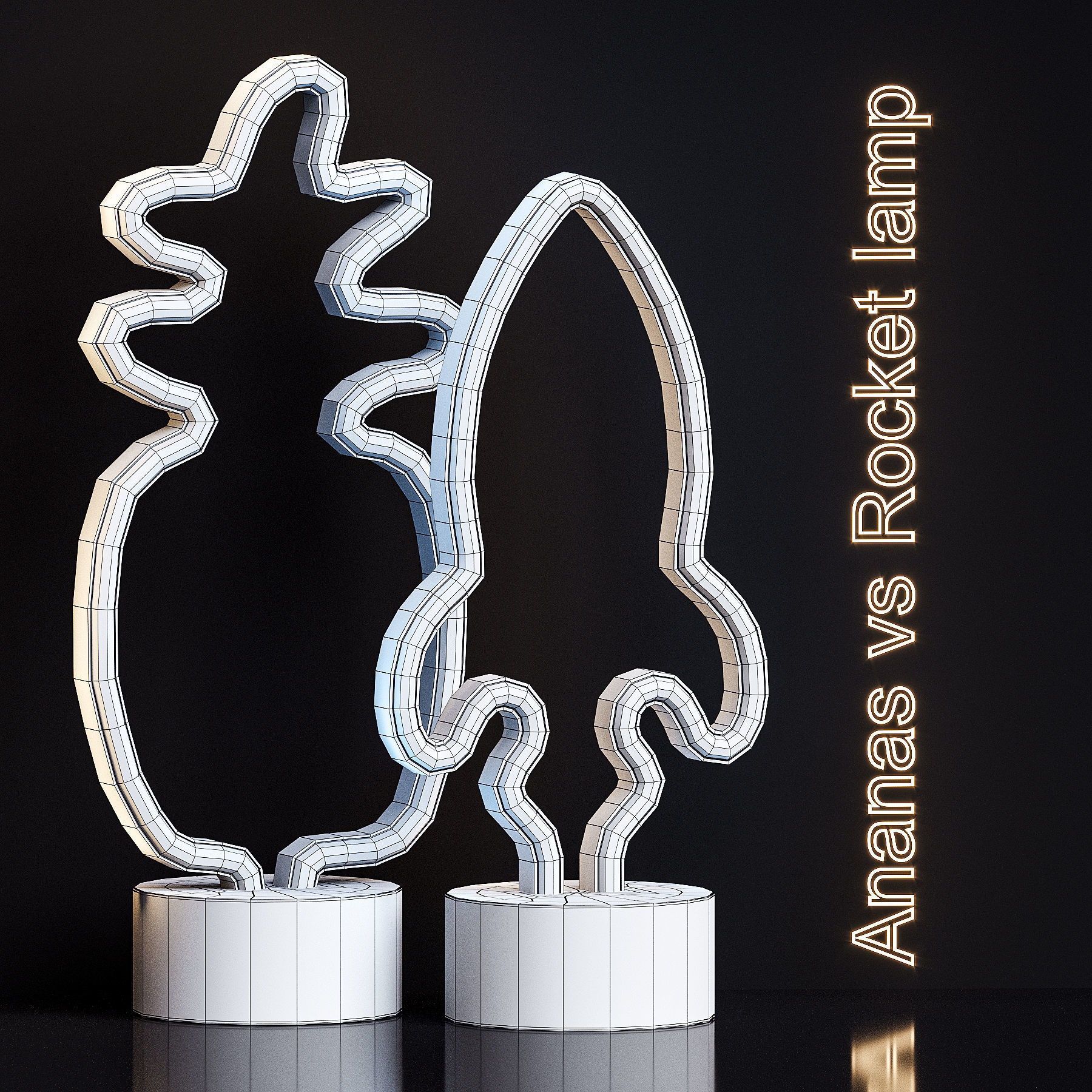 Ananas vs Rocket lamp 3D model | CGTrader