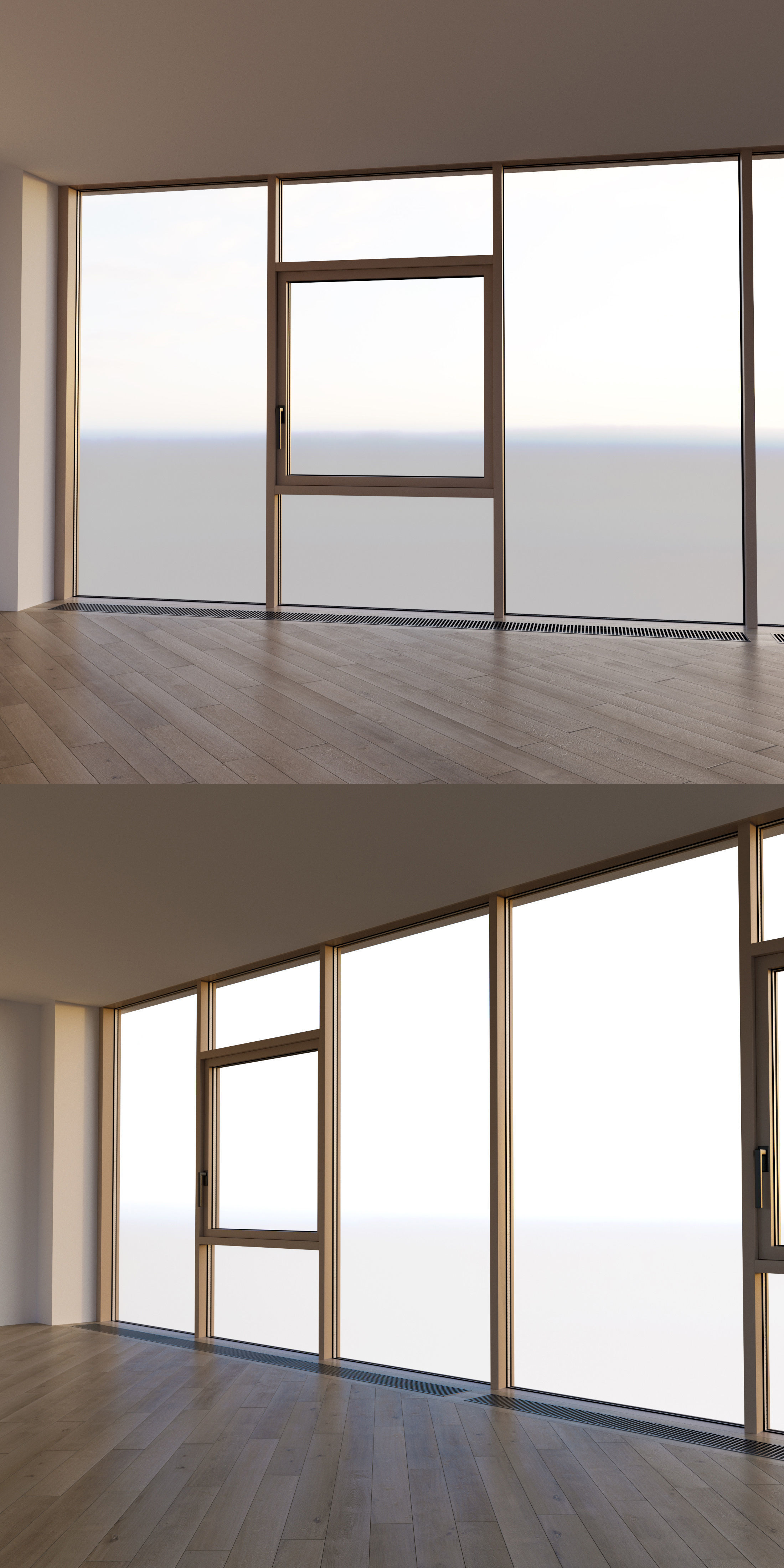 Panoramic windows 3D model | CGTrader