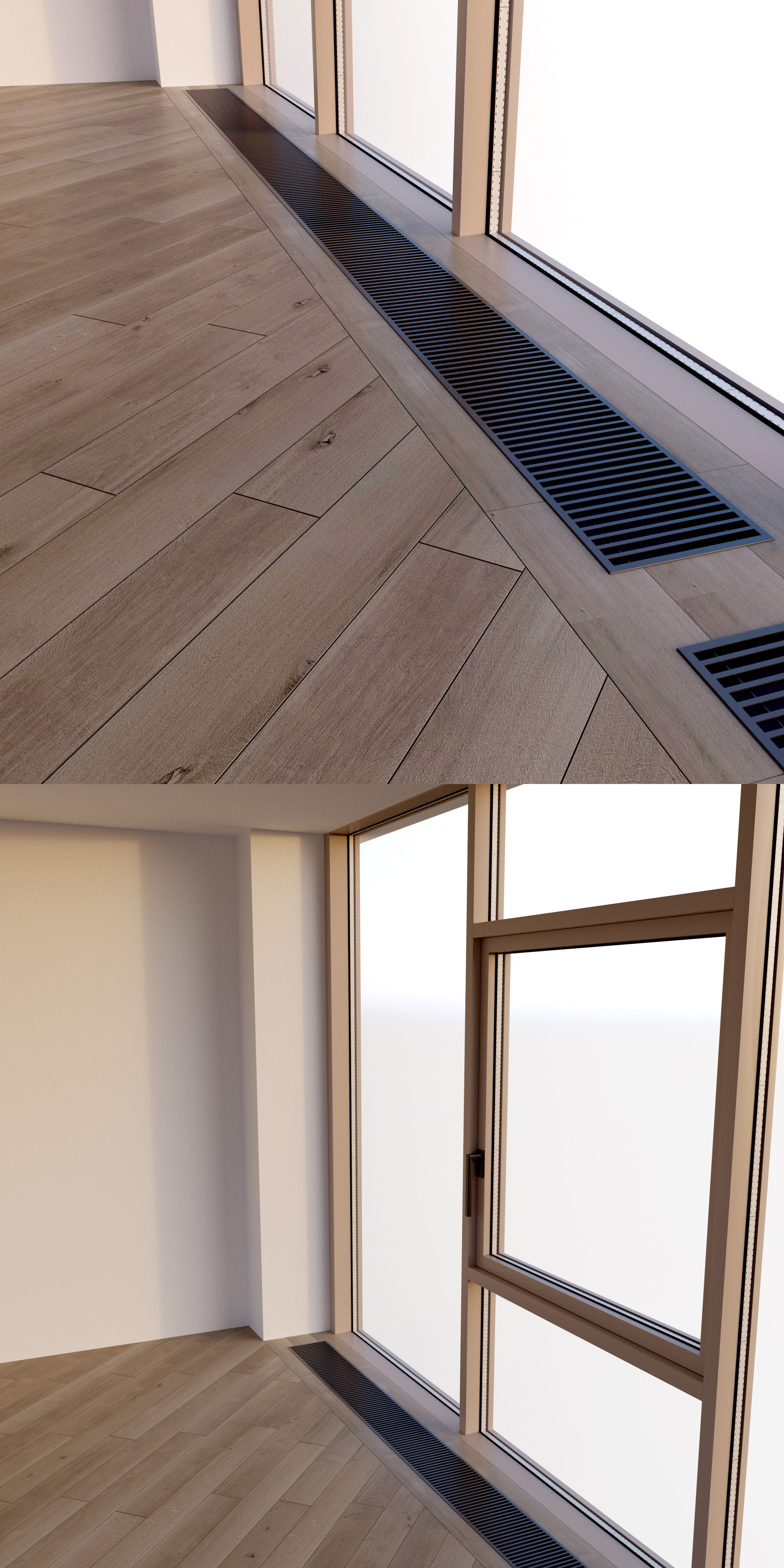 Panoramic windows 3D model | CGTrader