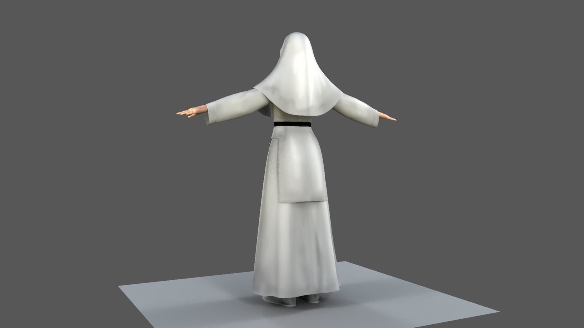 Christian nun 3D model | CGTrader