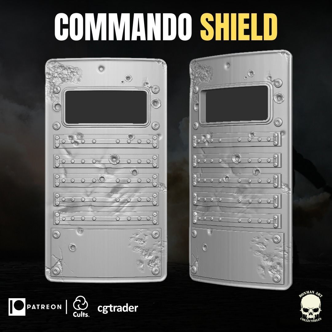 Commando Shield 3D printable file for Action Figures 3D model 3D ...