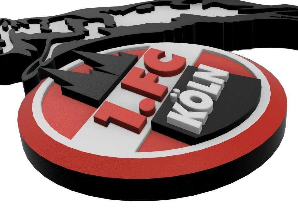 FC Koln Wall Sign 3D model 3D printable | CGTrader