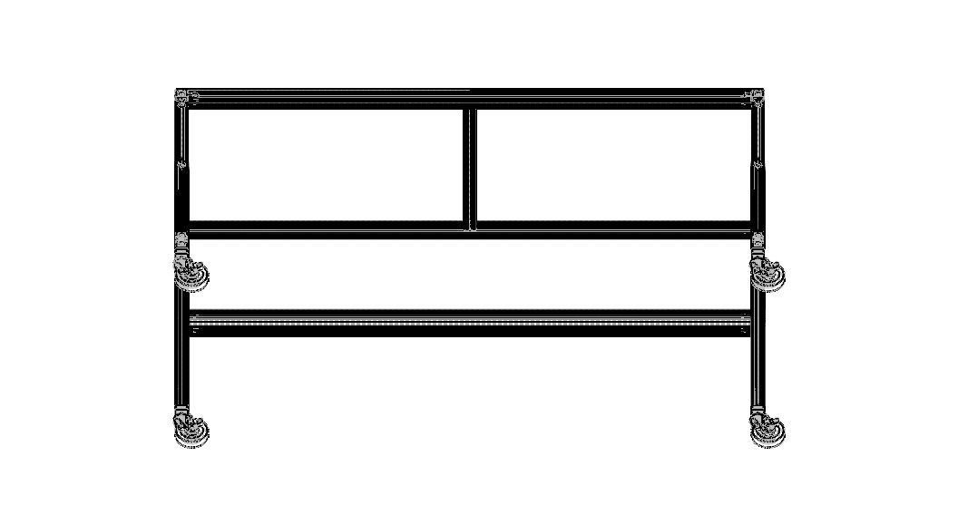 Aluminum Fixed Top Mobile Table 3D model rigged | CGTrader