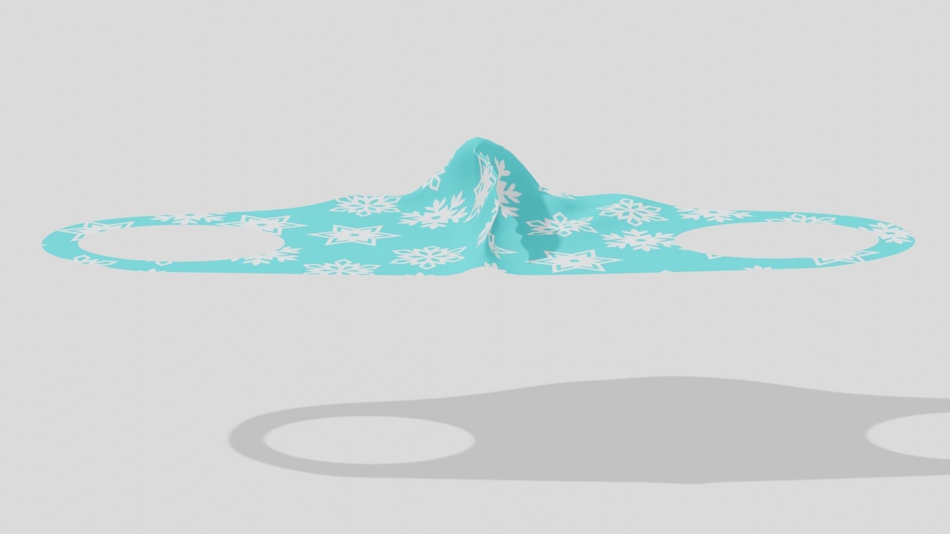 3D model Snowflake print fabric mask VR / AR / low-poly | CGTrader