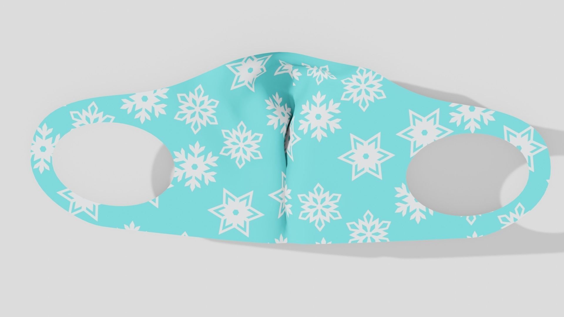 3D model Snowflake print fabric mask VR / AR / low-poly | CGTrader