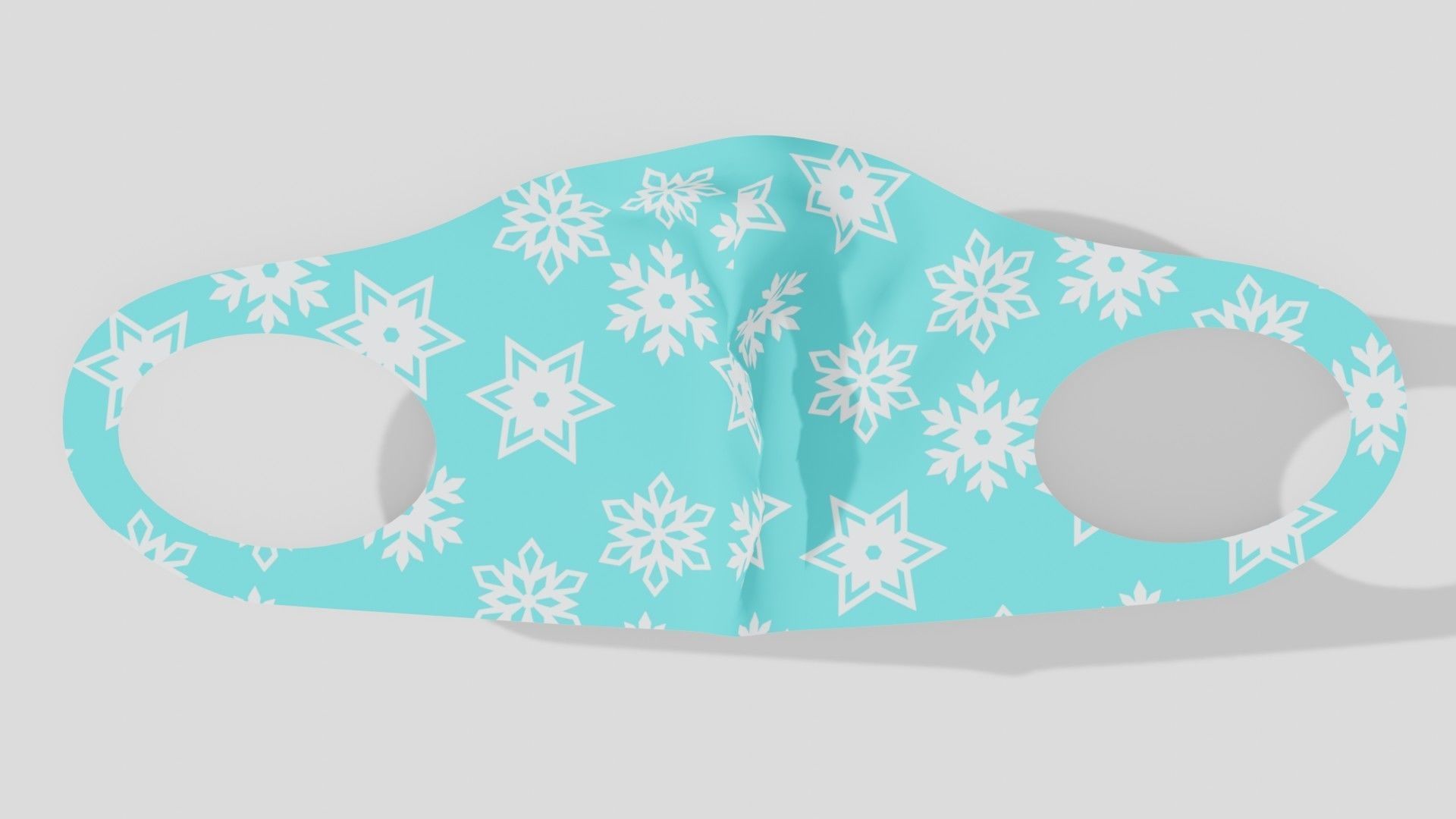 3D model Snowflake print fabric mask VR / AR / low-poly | CGTrader