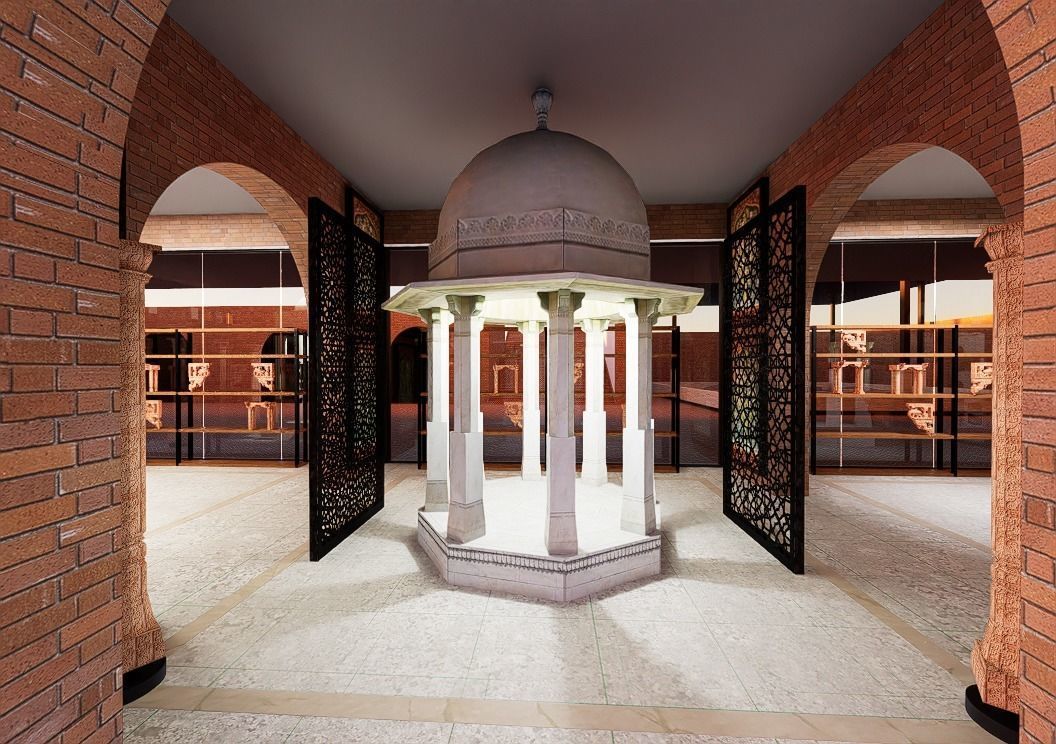 archaeological research and interpretation center 3D model animated ...