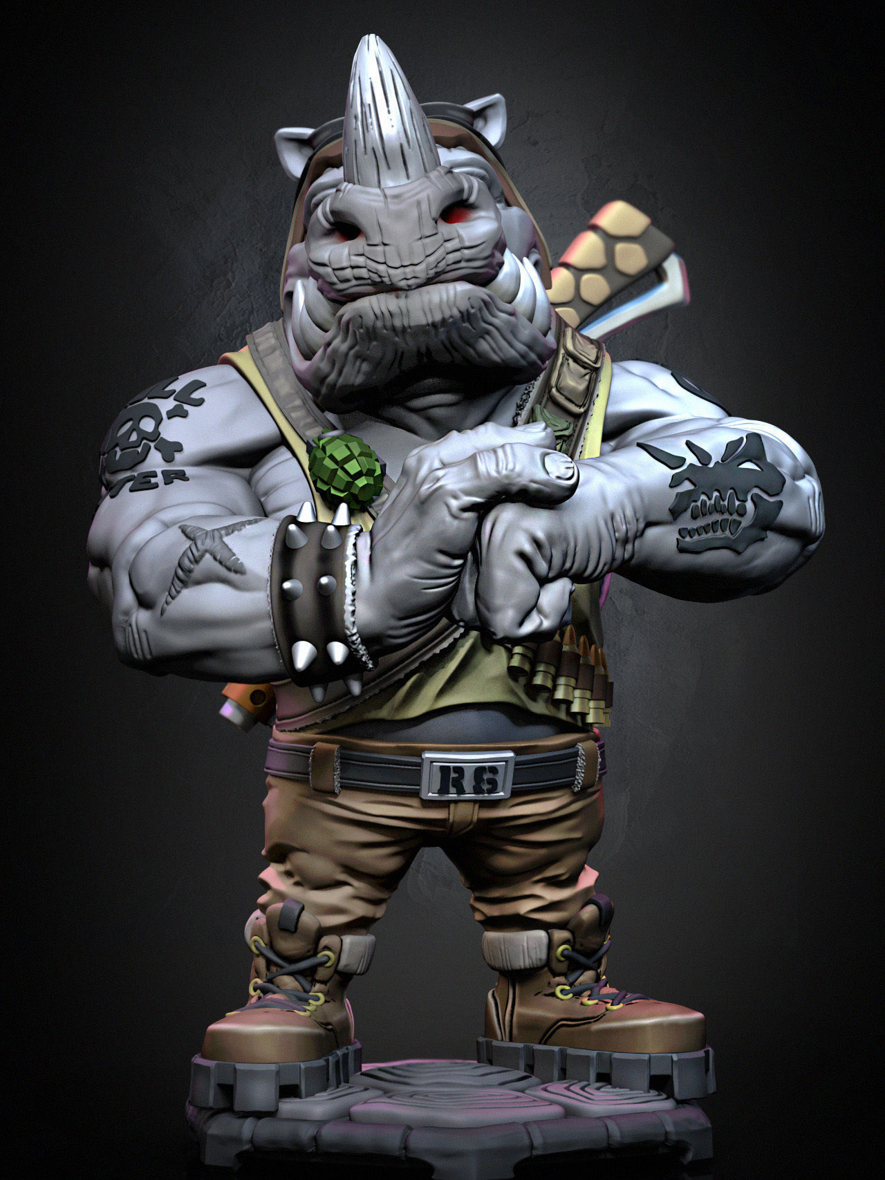Rocksteady Fanart 3D model 3D printable | CGTrader