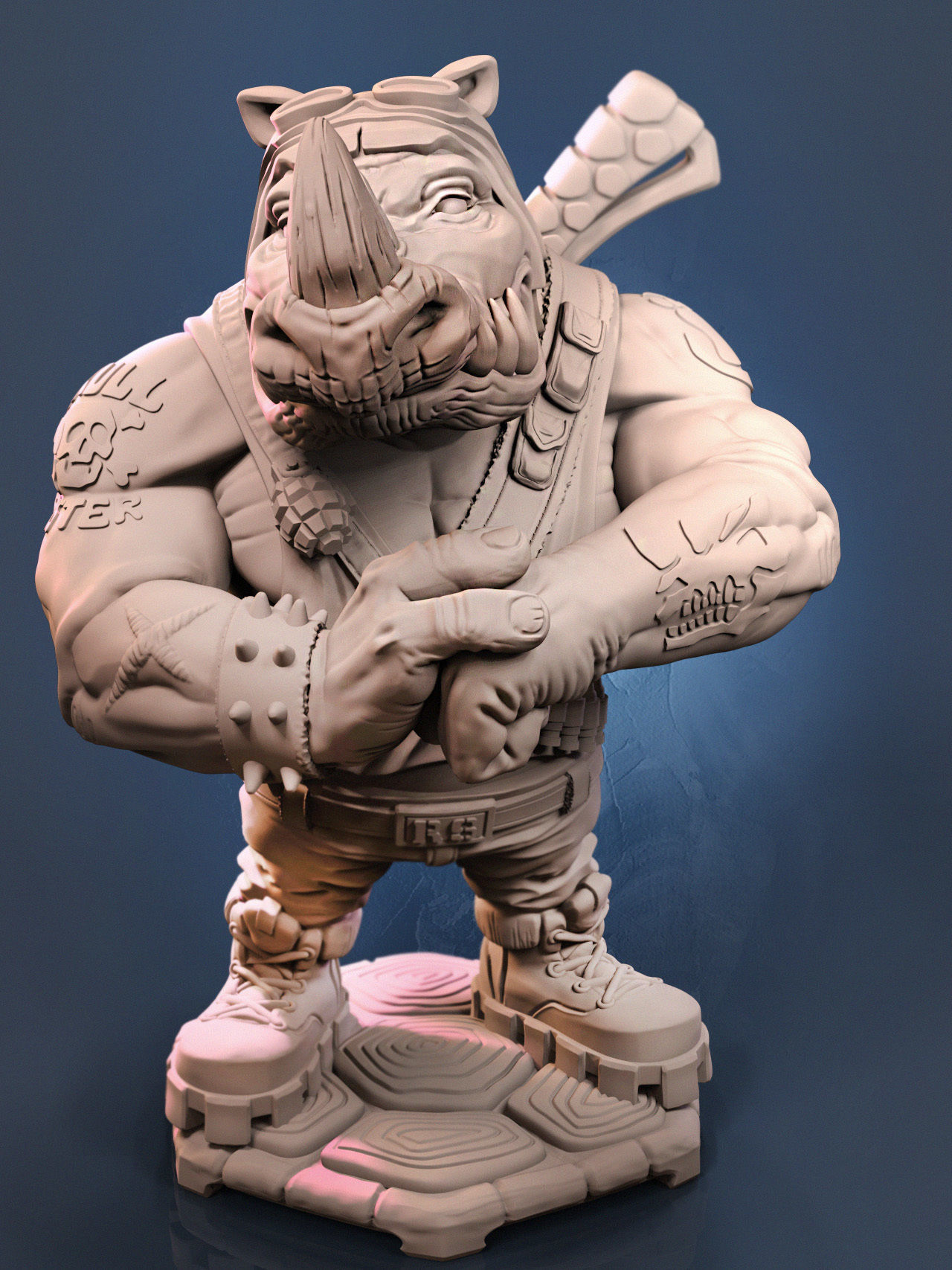 Rocksteady Fanart 3D model 3D printable | CGTrader