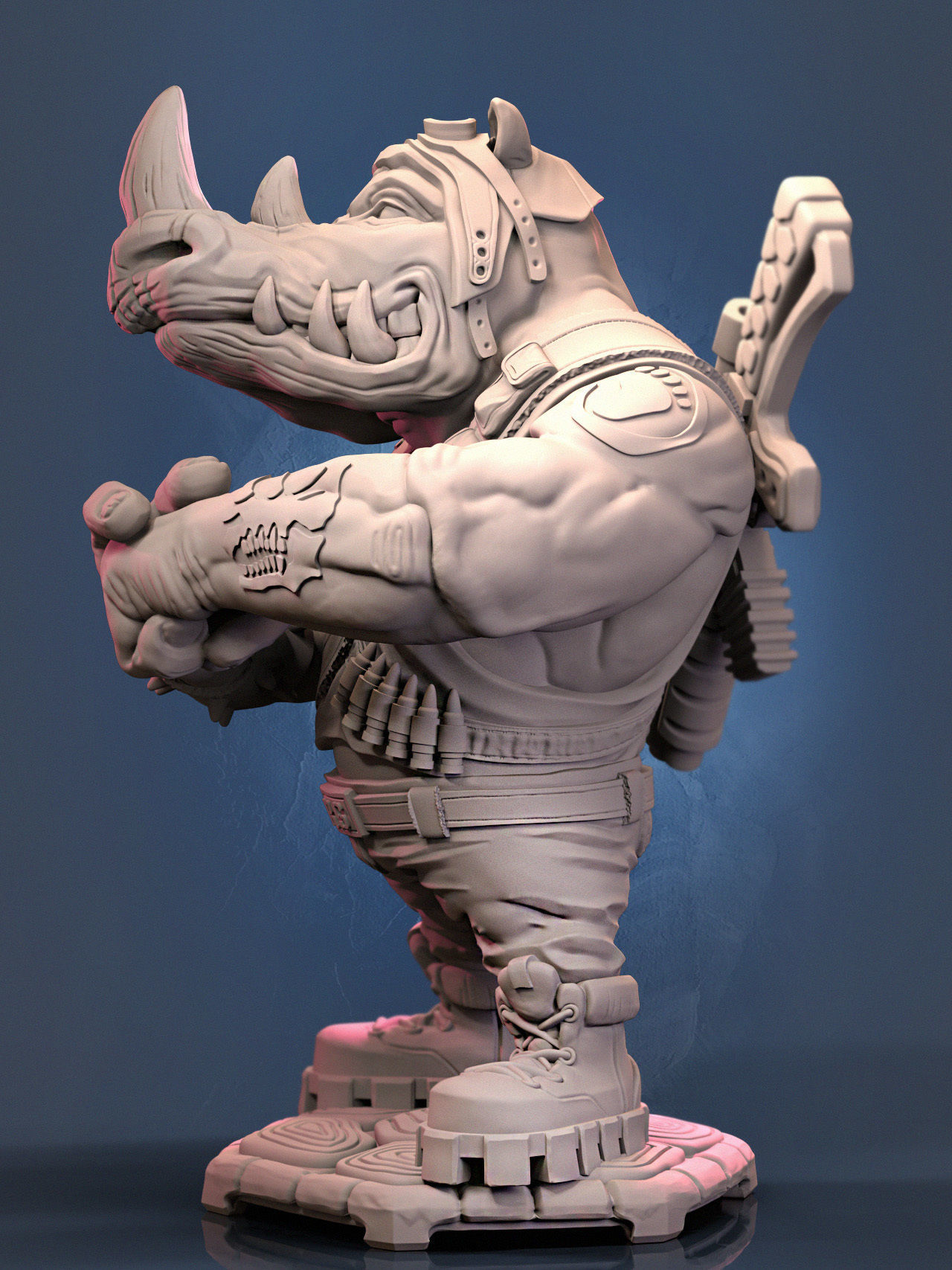 Rocksteady Fanart 3D model 3D printable | CGTrader