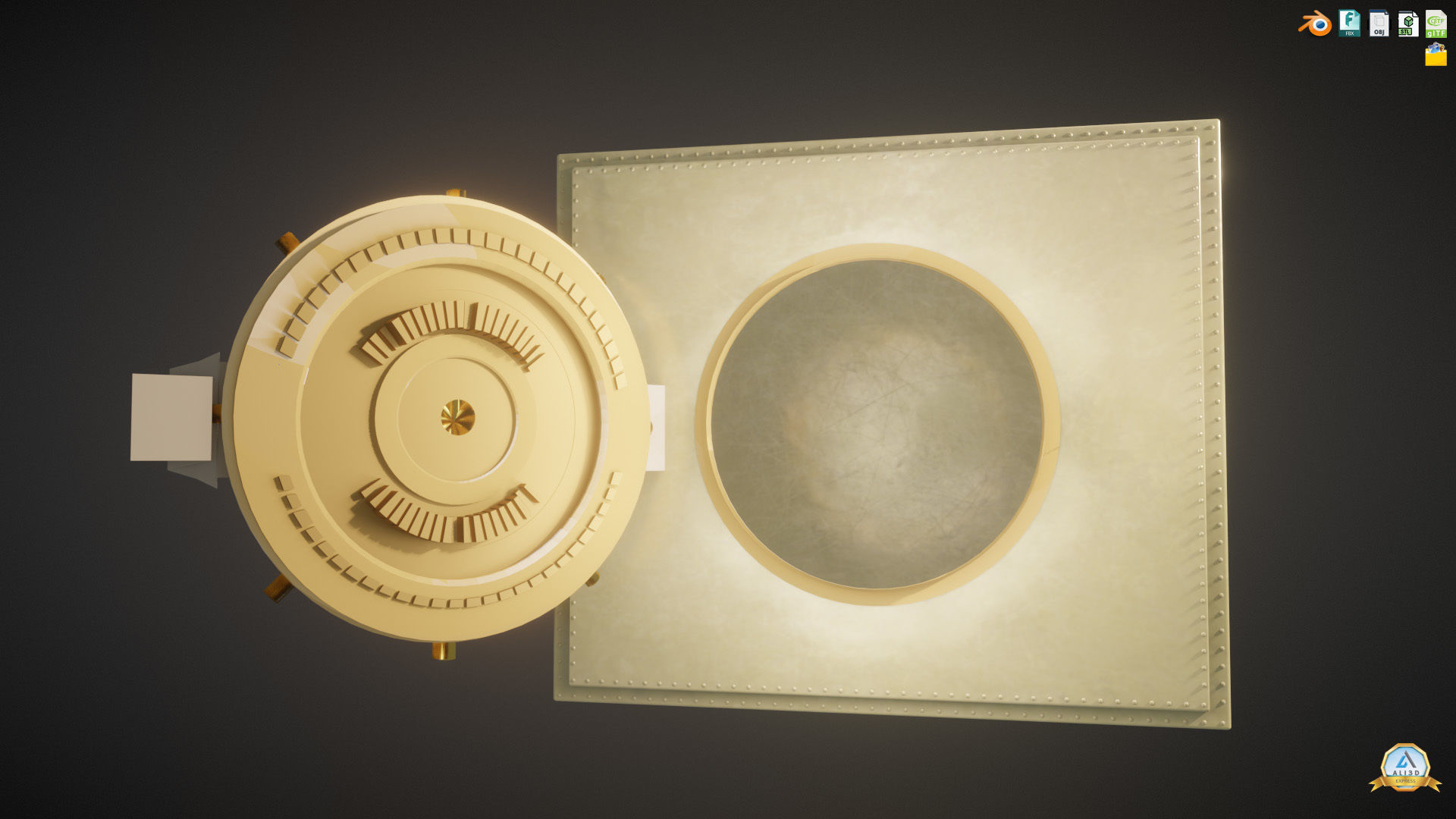 3D model Stylized Gold Vault Animated VR / AR / low-poly | CGTrader