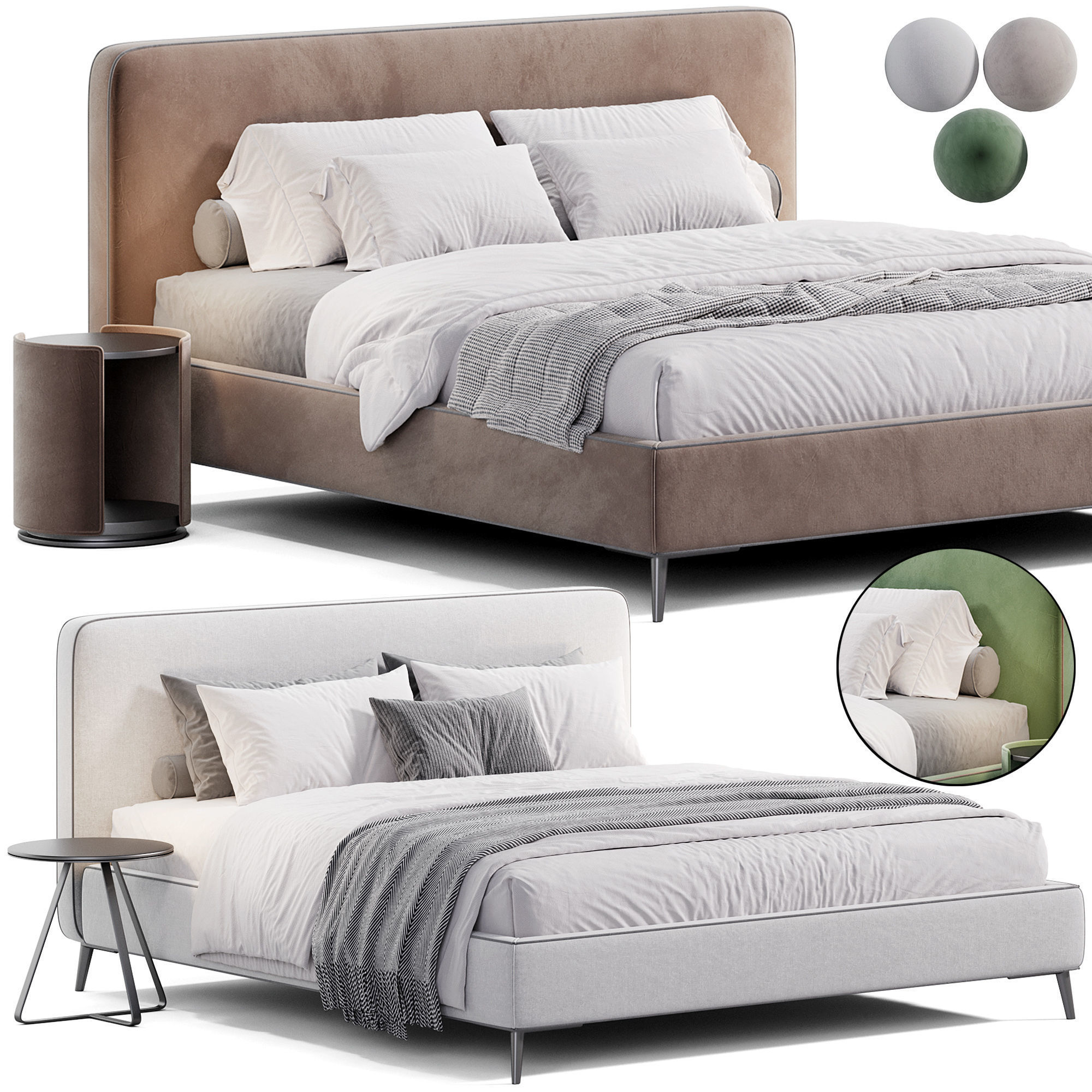 Malfa bed by Como Casa 3D model | CGTrader