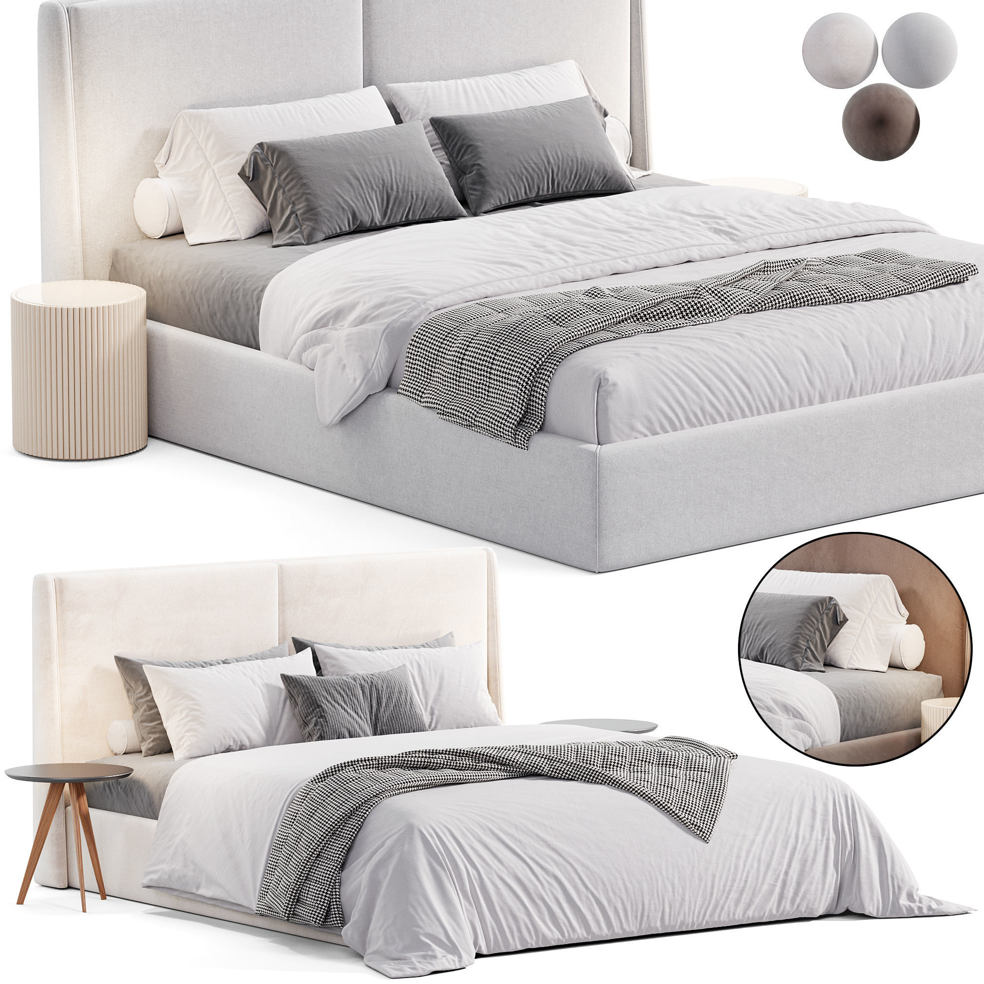 Elis bed by Stylishclub 3D model | CGTrader