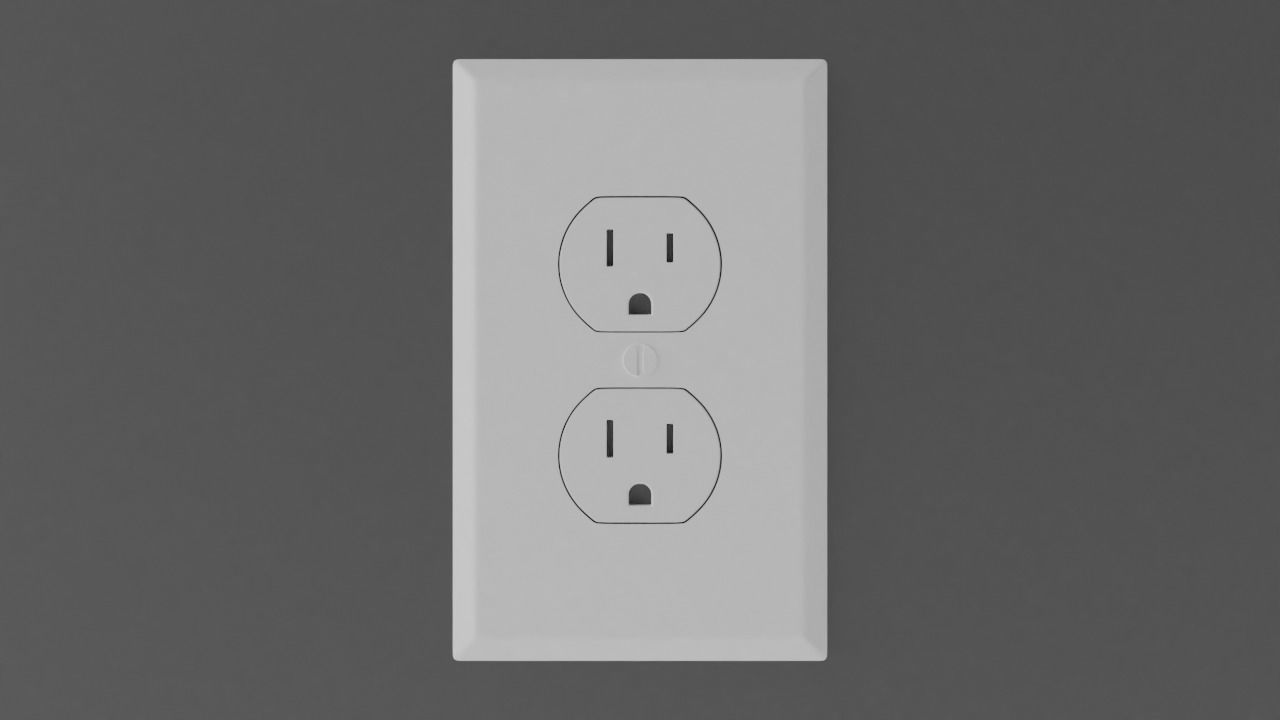 Type A and B wall sockets 3D model | CGTrader