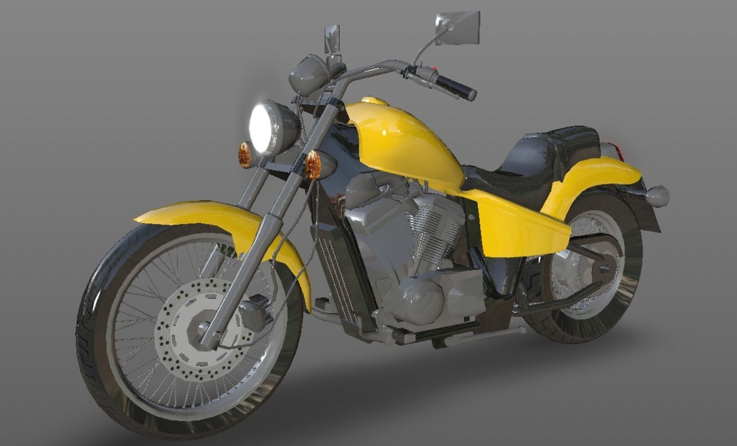 3D model Honda Shadow Bike 3D Model - Ready Game Asset VR / AR / low ...