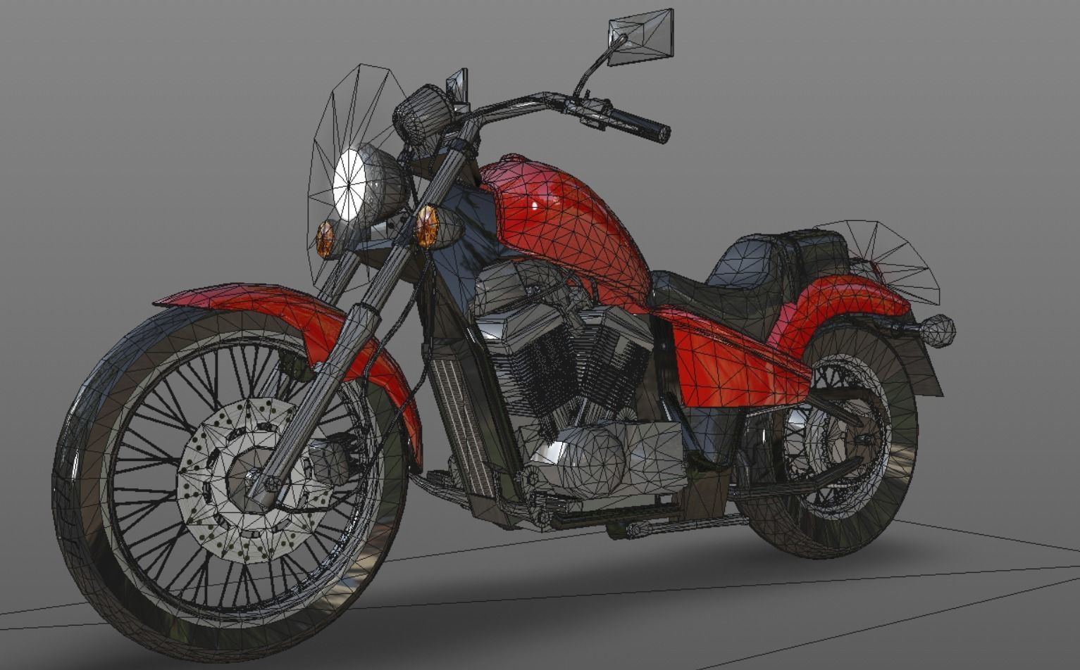 3D model Honda Shadow Bike 3D Model - Ready Game Asset VR / AR / low ...