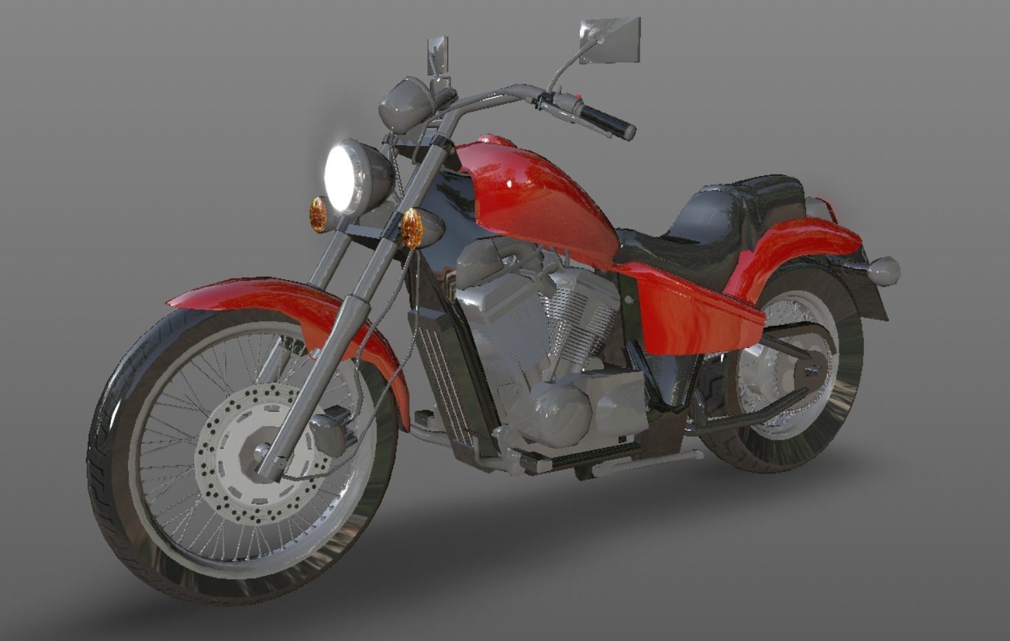 3D model Honda Shadow Bike 3D Model - Ready Game Asset VR / AR / low ...