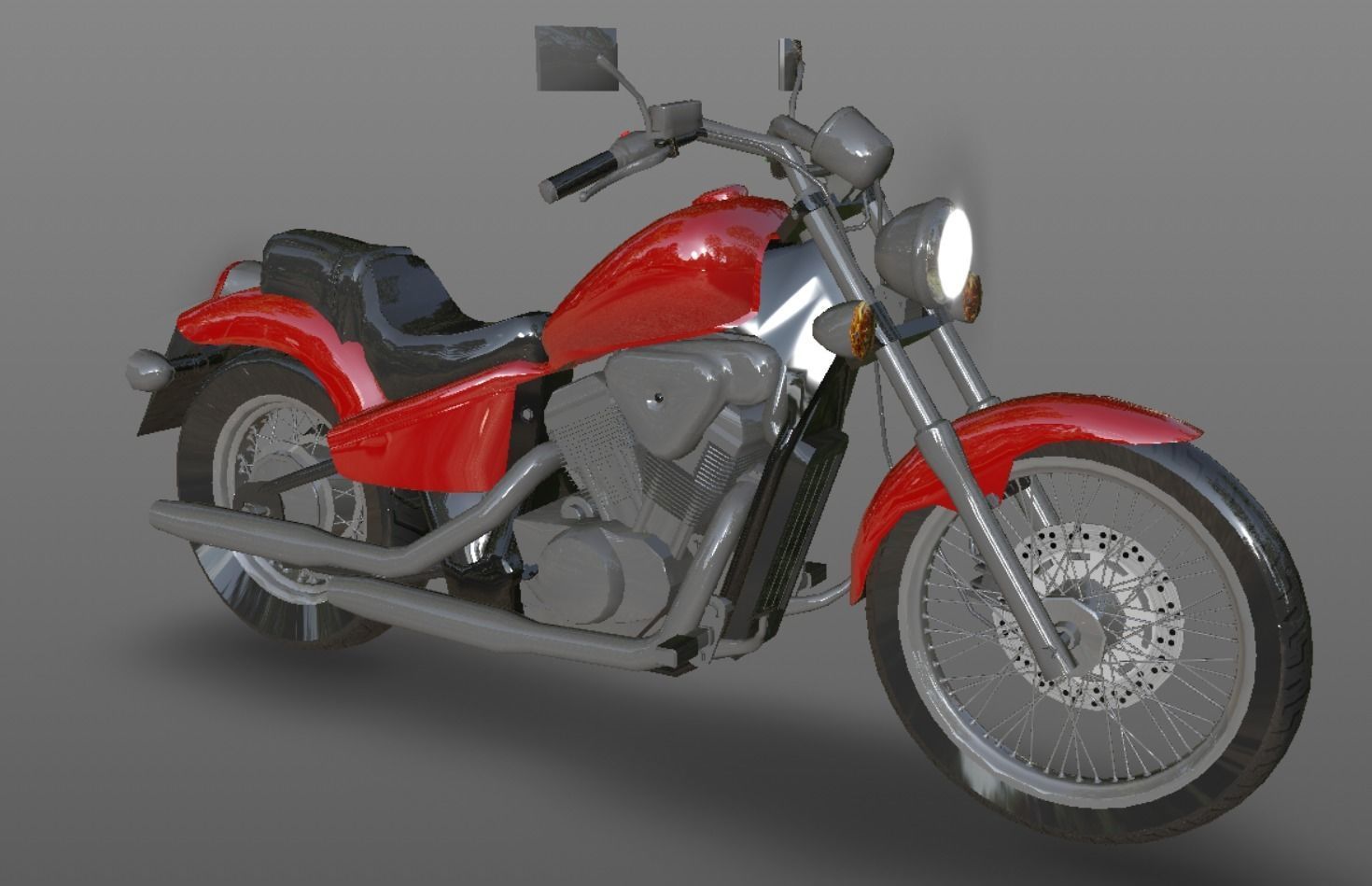3D model Honda Shadow Bike 3D Model - Ready Game Asset VR / AR / low ...