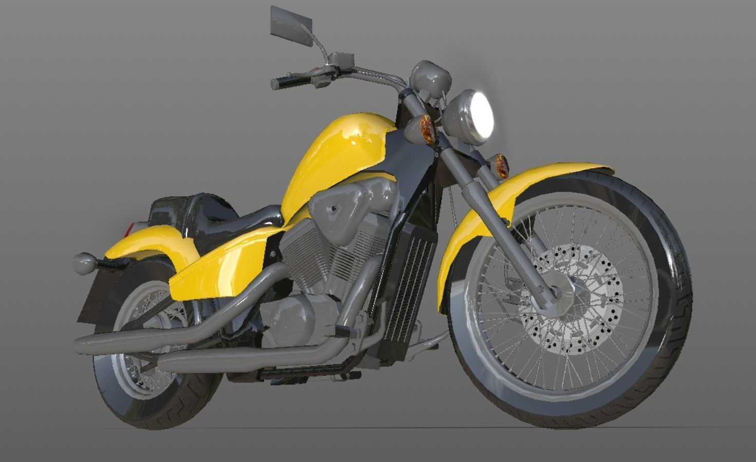 3D model Honda Shadow Bike 3D Model - Ready Game Asset VR / AR / low ...