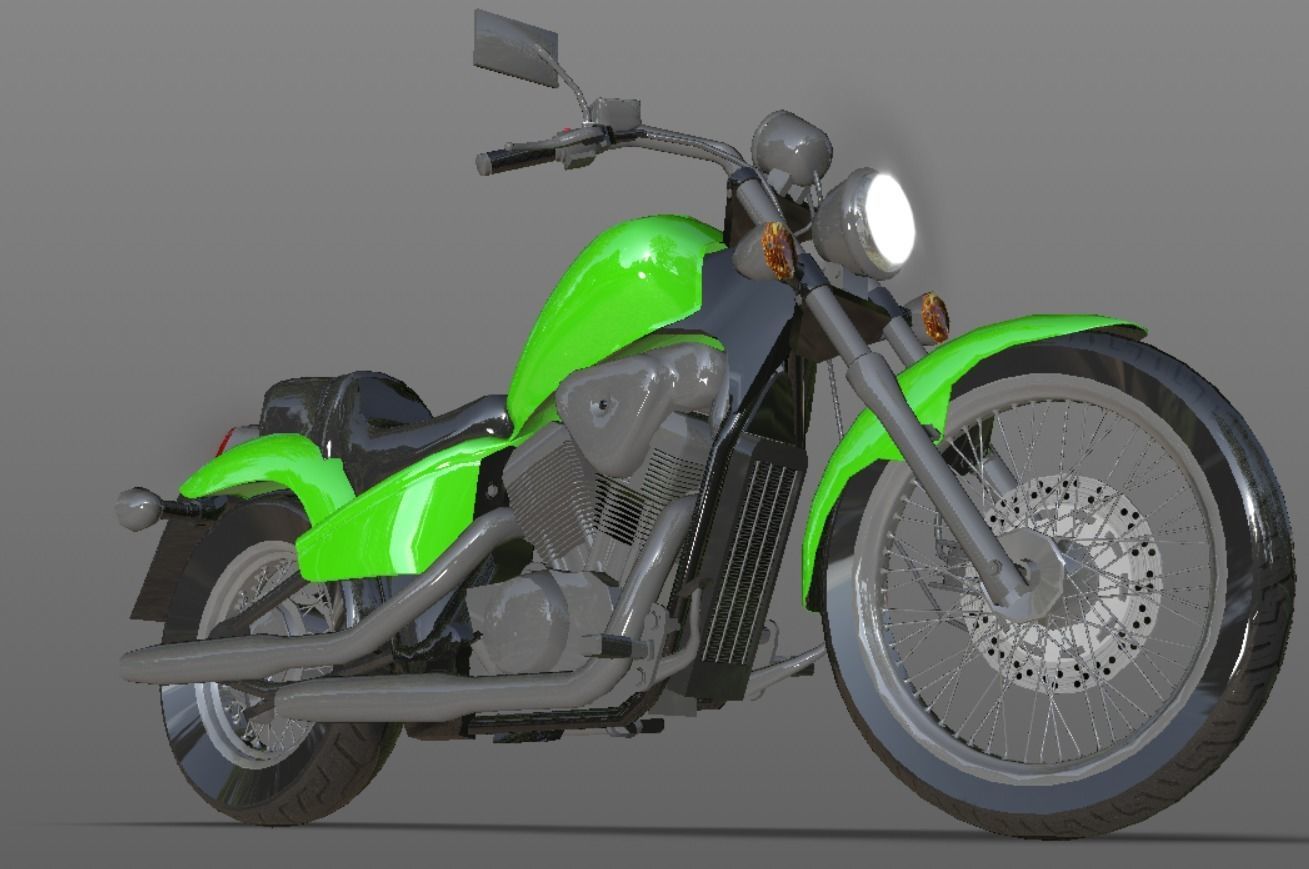 3D model Honda Shadow Bike 3D Model - Ready Game Asset VR / AR / low ...
