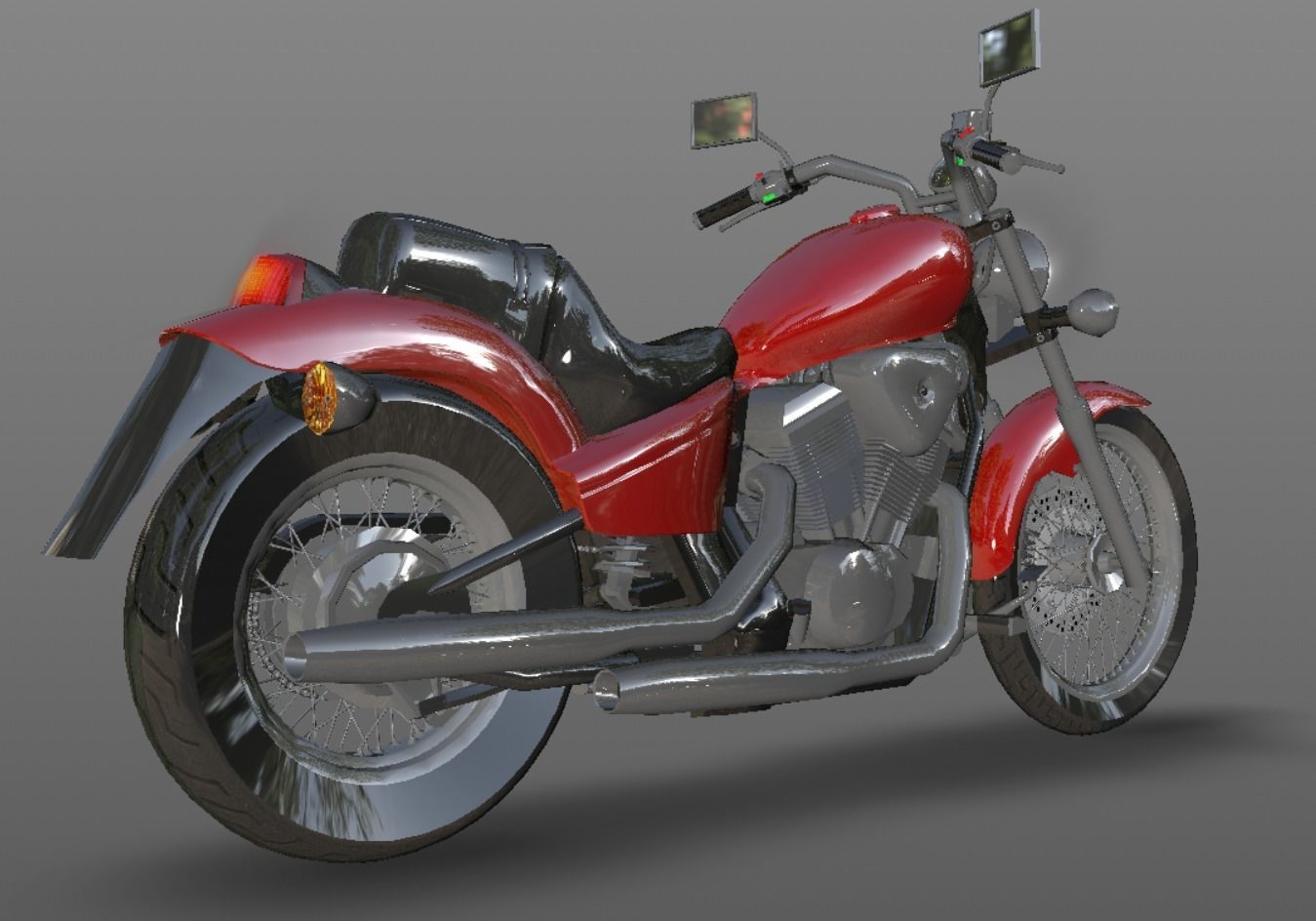 3D model Honda Shadow Bike 3D Model - Ready Game Asset VR / AR / low ...