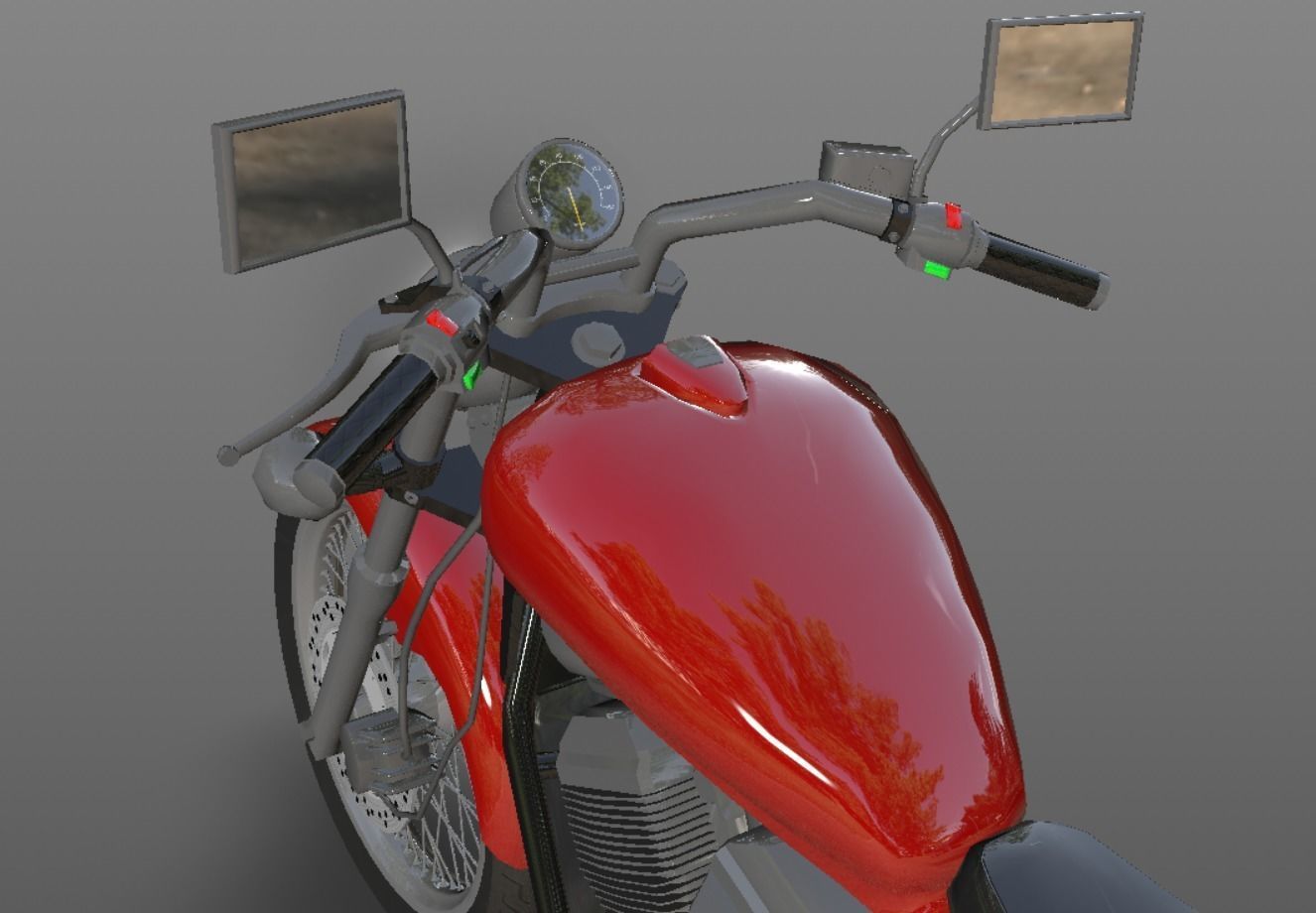3D model Honda Shadow Bike 3D Model - Ready Game Asset VR / AR / low ...