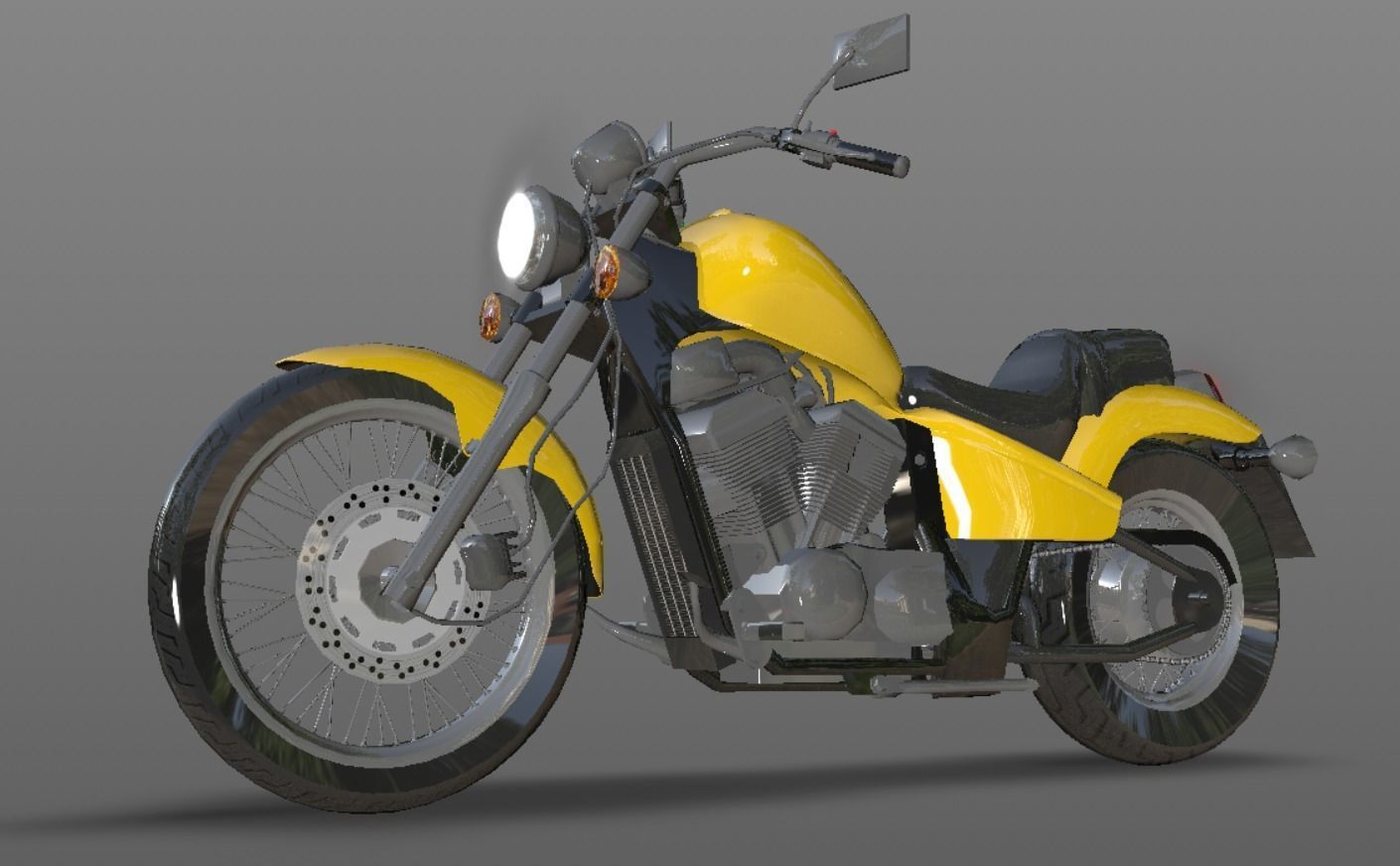 3D model Honda Shadow Bike 3D Model - Ready Game Asset VR / AR / low ...