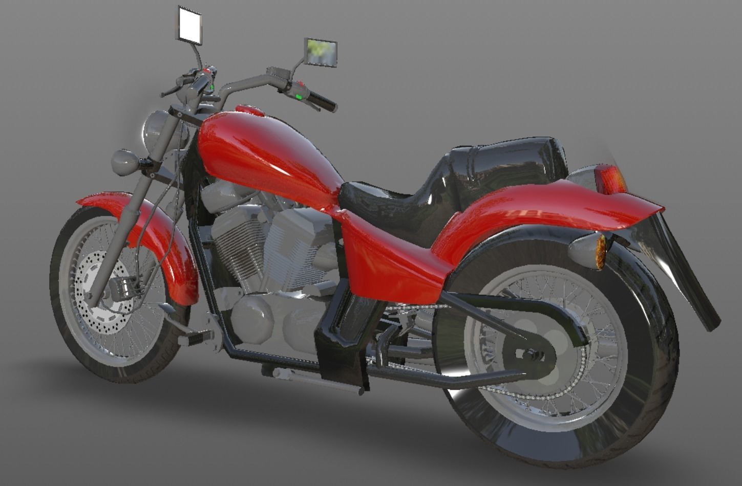 3D model Honda Shadow Bike 3D Model - Ready Game Asset VR / AR / low ...