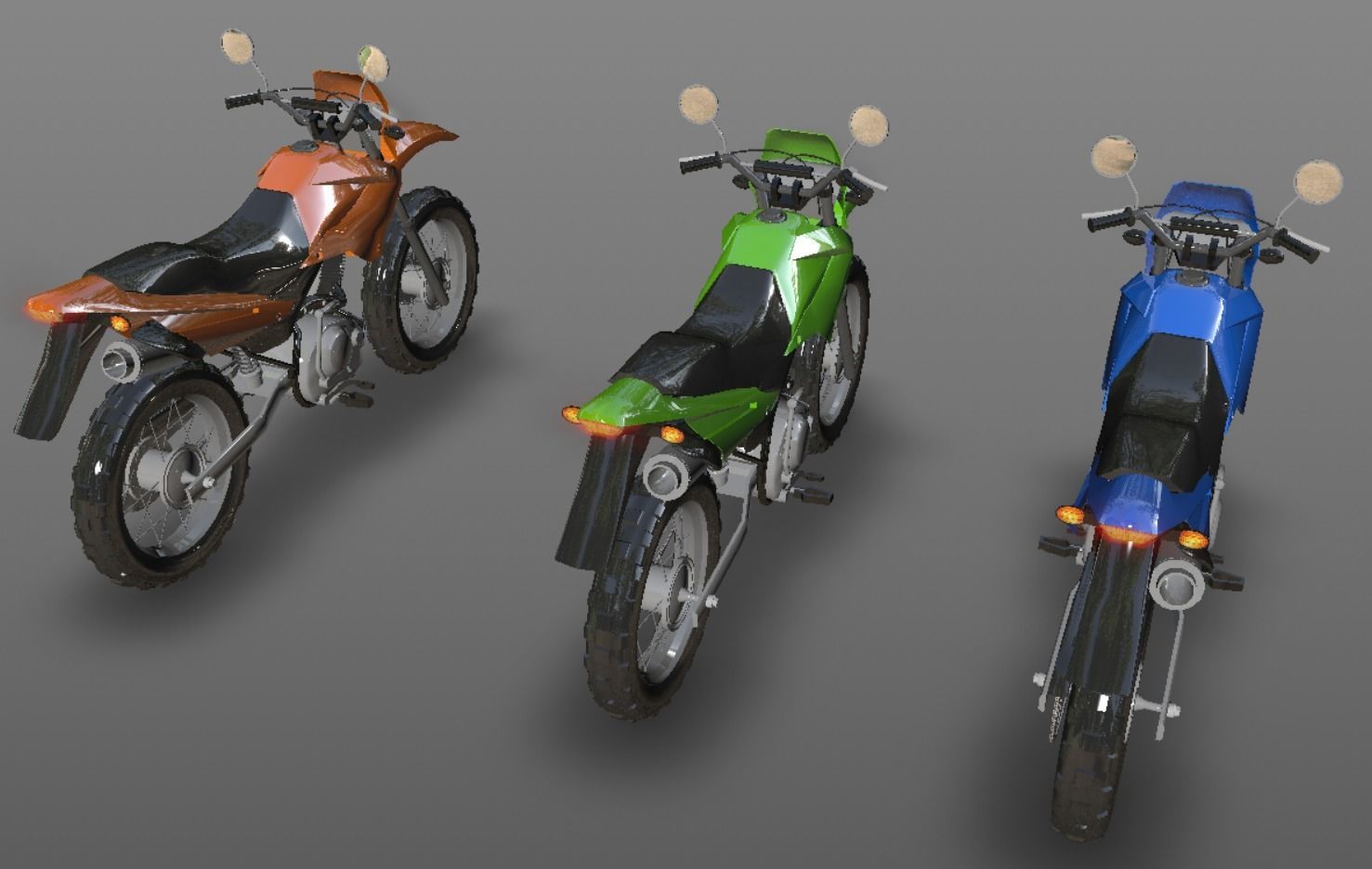 3D model Enduro 125cc Trail Bike Game Ready Asset VR / AR / low-poly ...