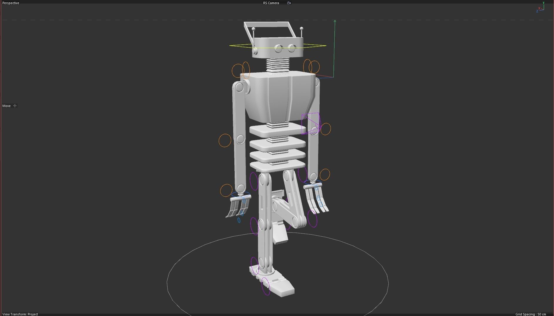 Abstract robot with glow elements 3D model animated rigged | CGTrader