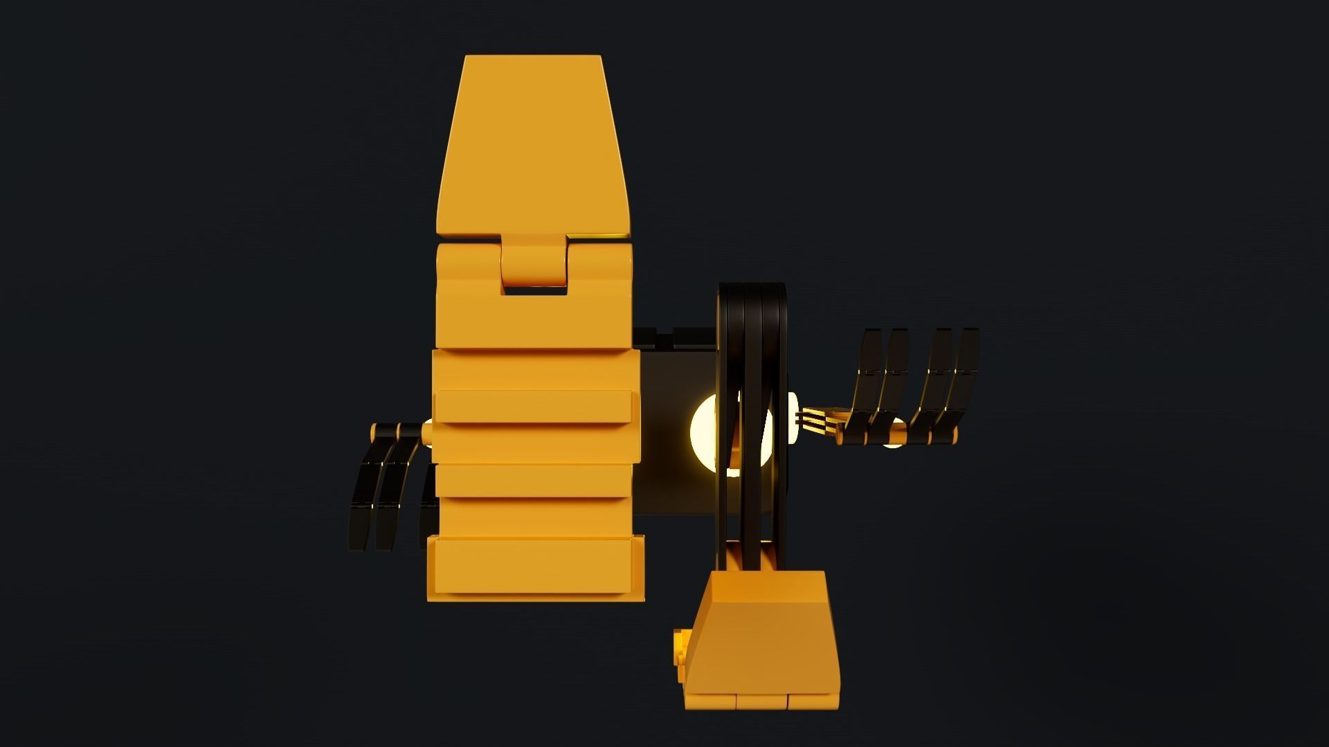 Abstract robot with glow elements 3D model animated rigged | CGTrader